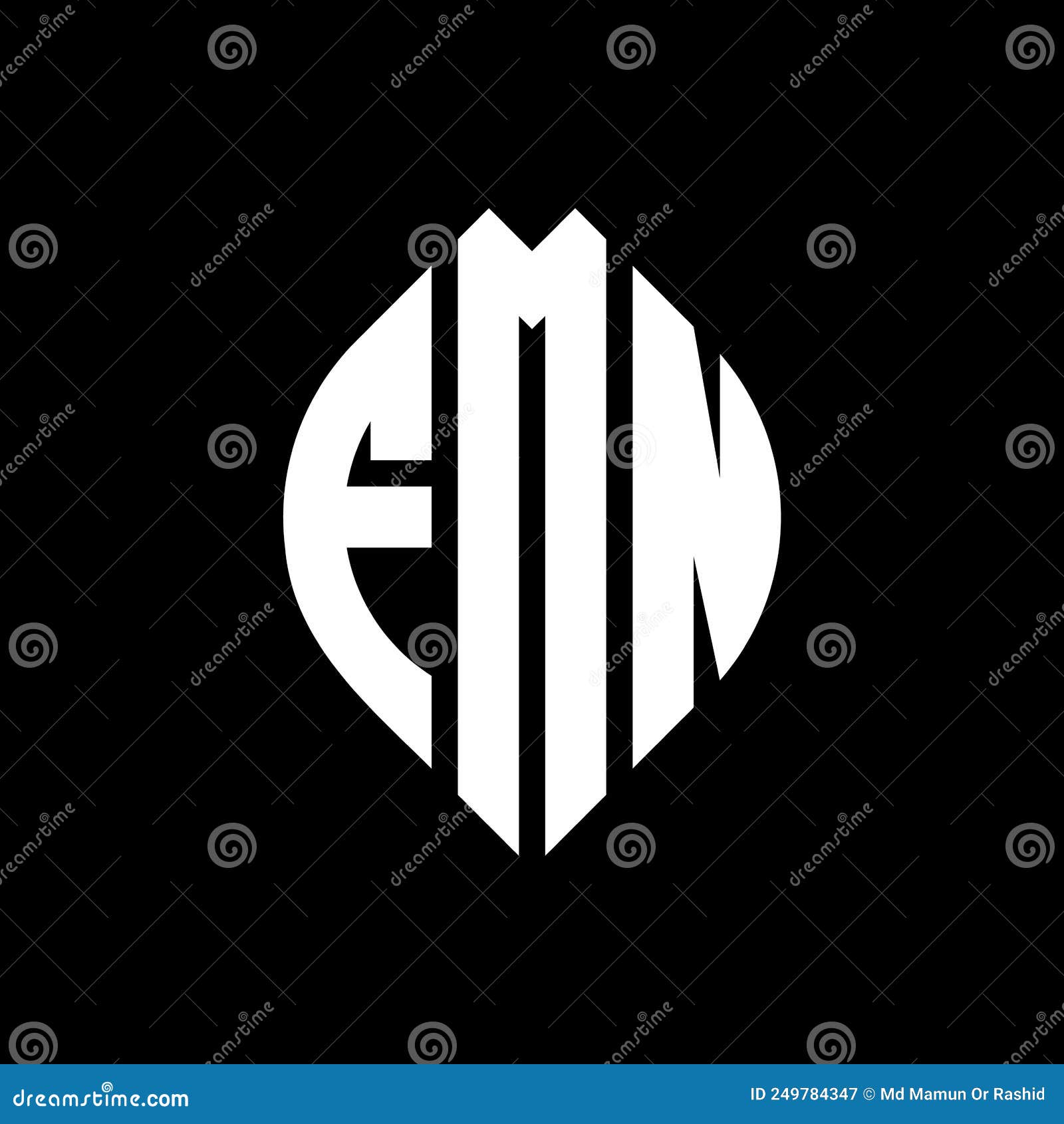 FMN Circle Letter Logo Design With Circle And Ellipse Shape. FMN ...