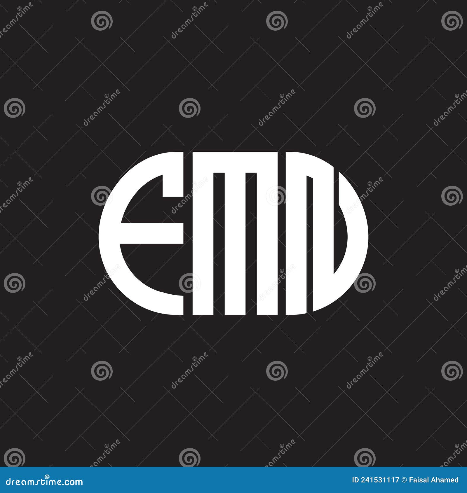 FMN Letter Logo Design on Black Background. FMN Creative Initials ...