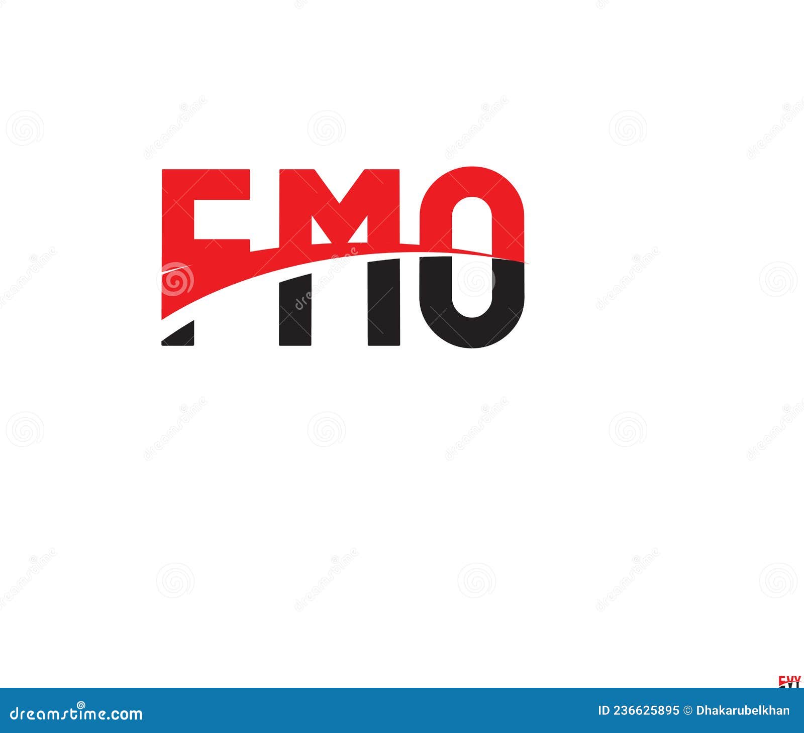 FMO Letter Initial Logo Design Vector Illustration Stock Vector ...