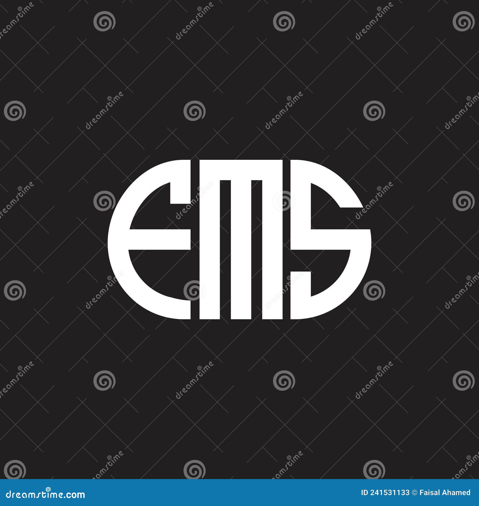 FMS Letter Logo Design on Black Background. FMS Creative Initials ...
