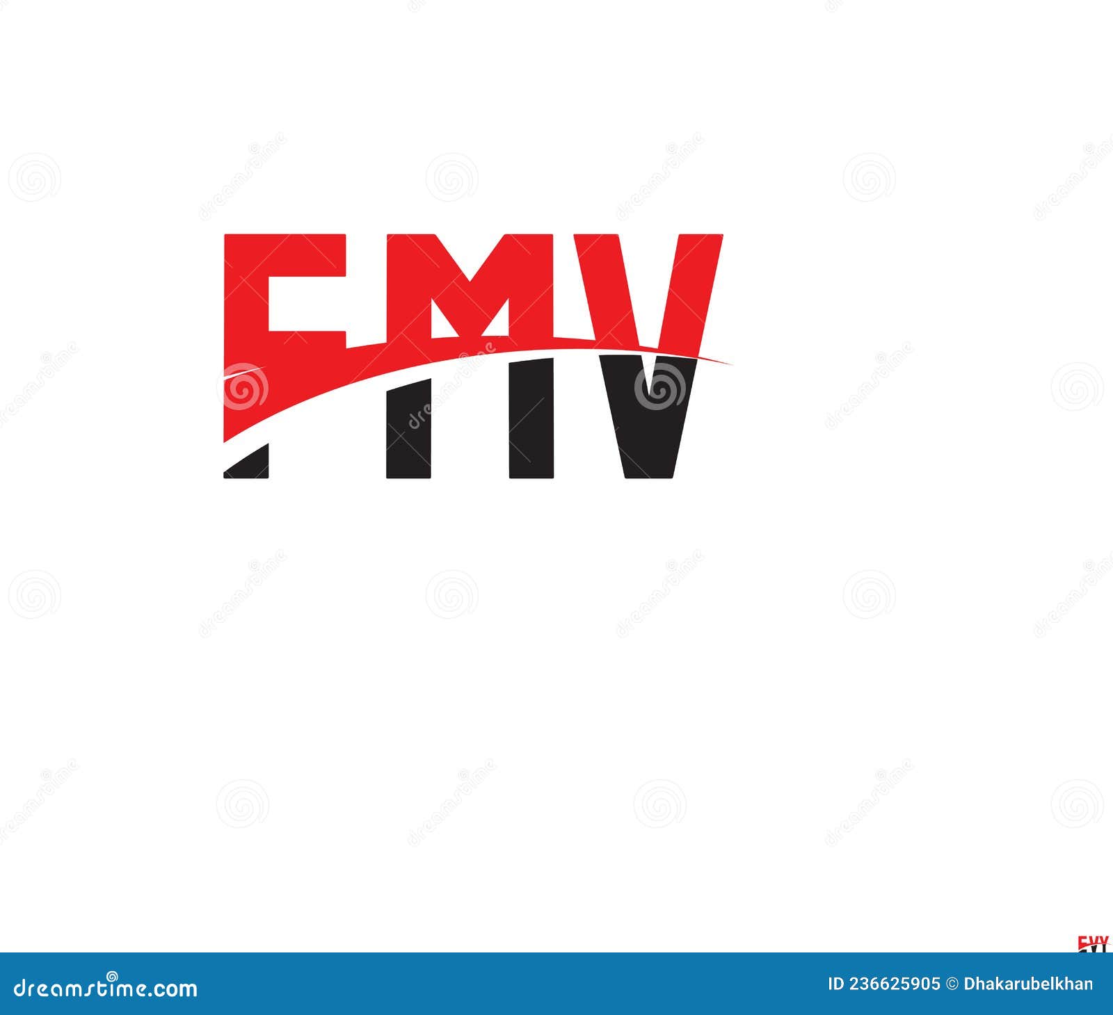 FMV Letter Initial Logo Design Vector Illustration Stock Vector ...