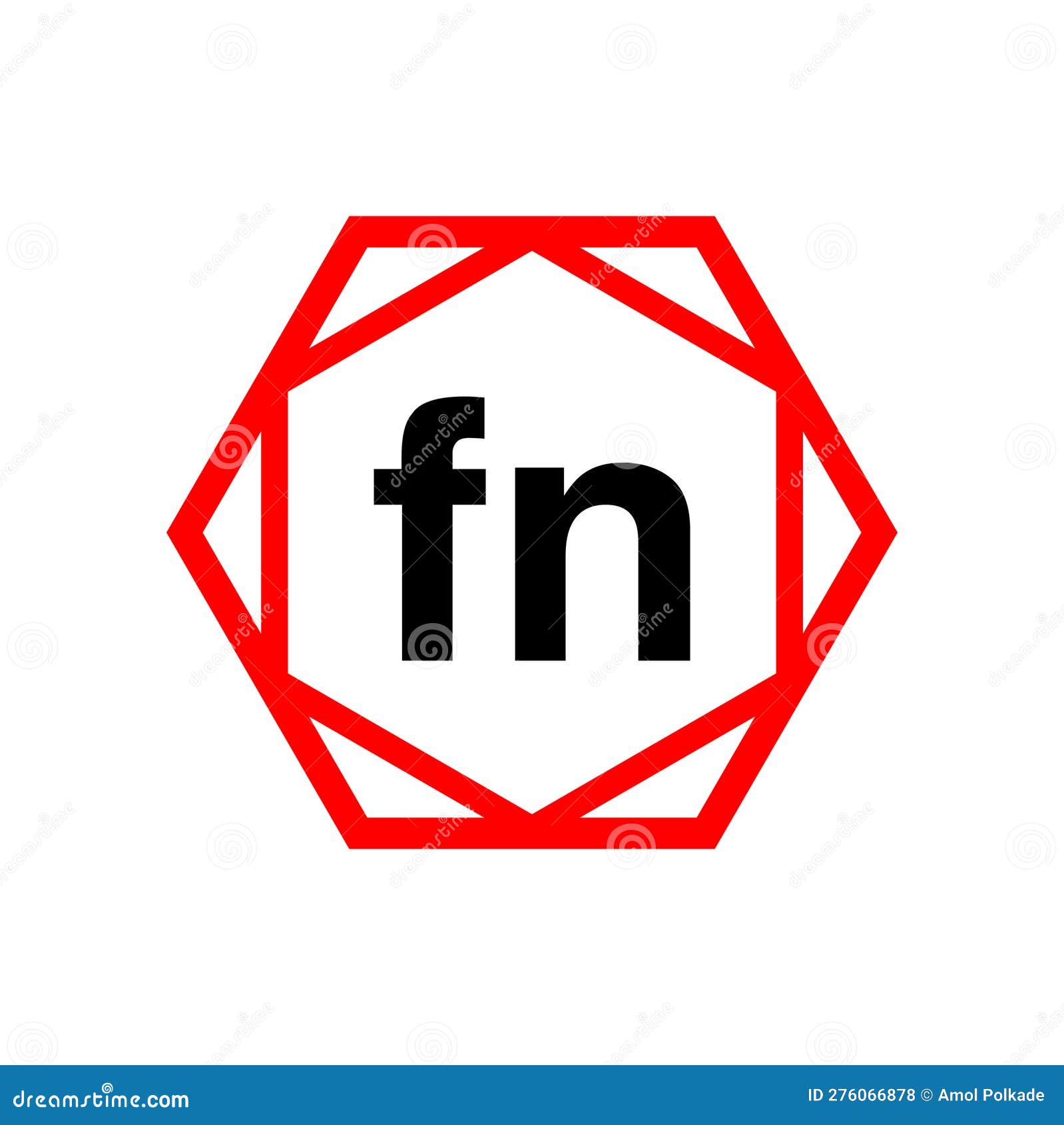 FN Company Name Initial Letters Icon. FN Monogram Stock Vector ...