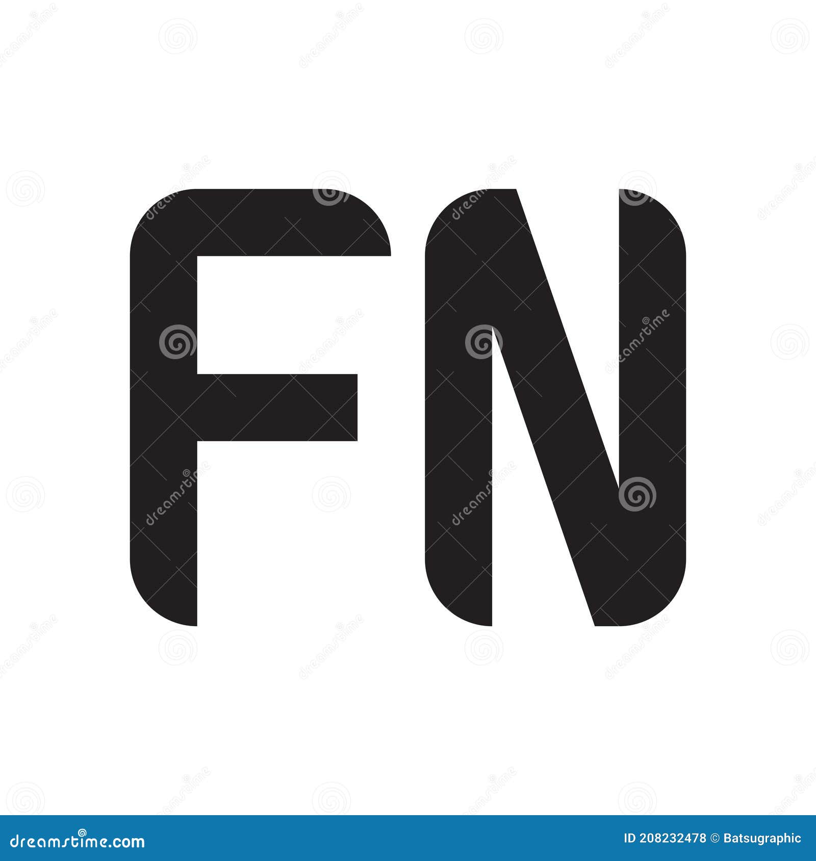 Fn Initial Letter Vector Logo Icon Stock Vector - Illustration of ...