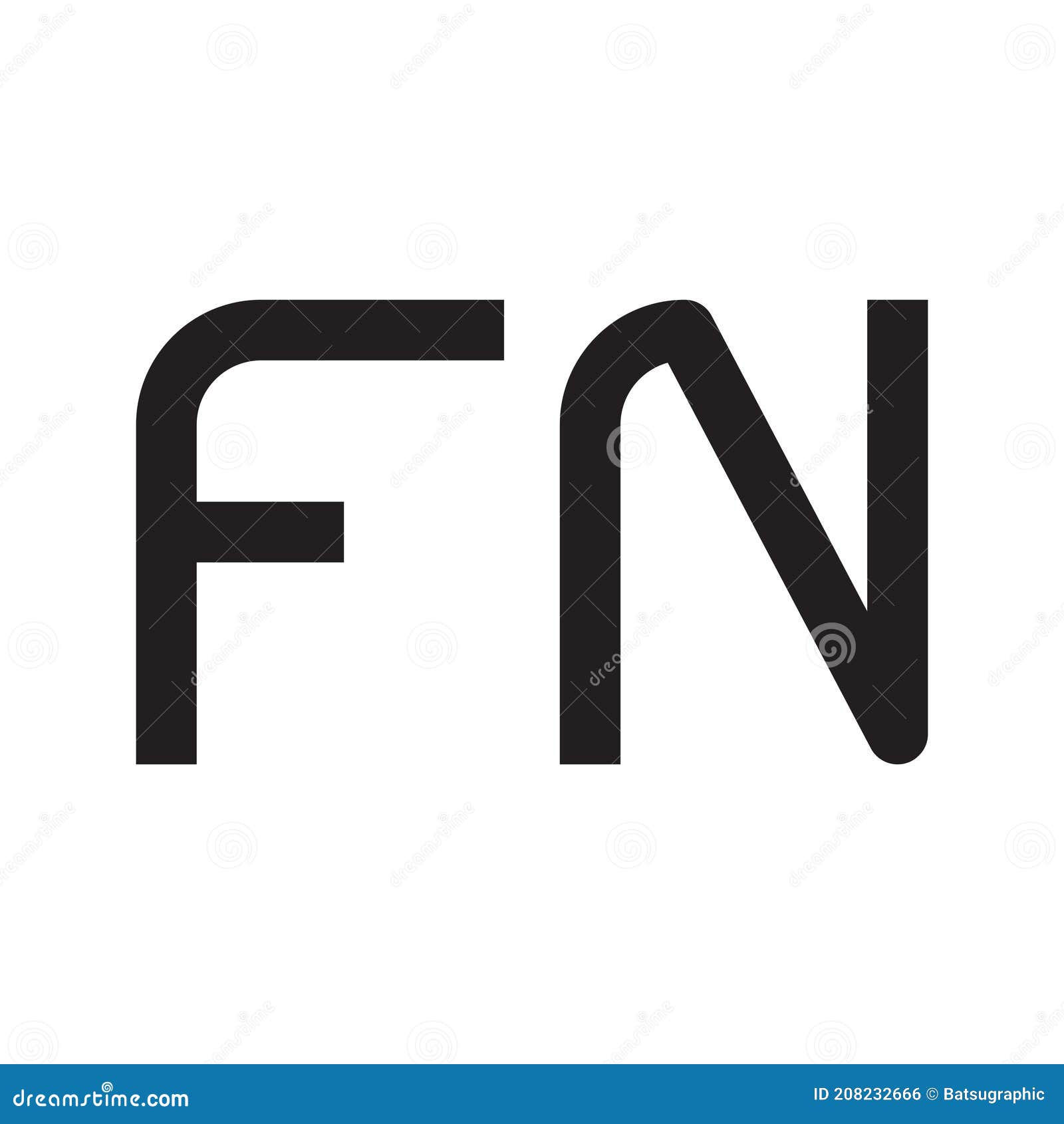 Fn Initial Letter Vector Logo Icon Stock Vector - Illustration of ...