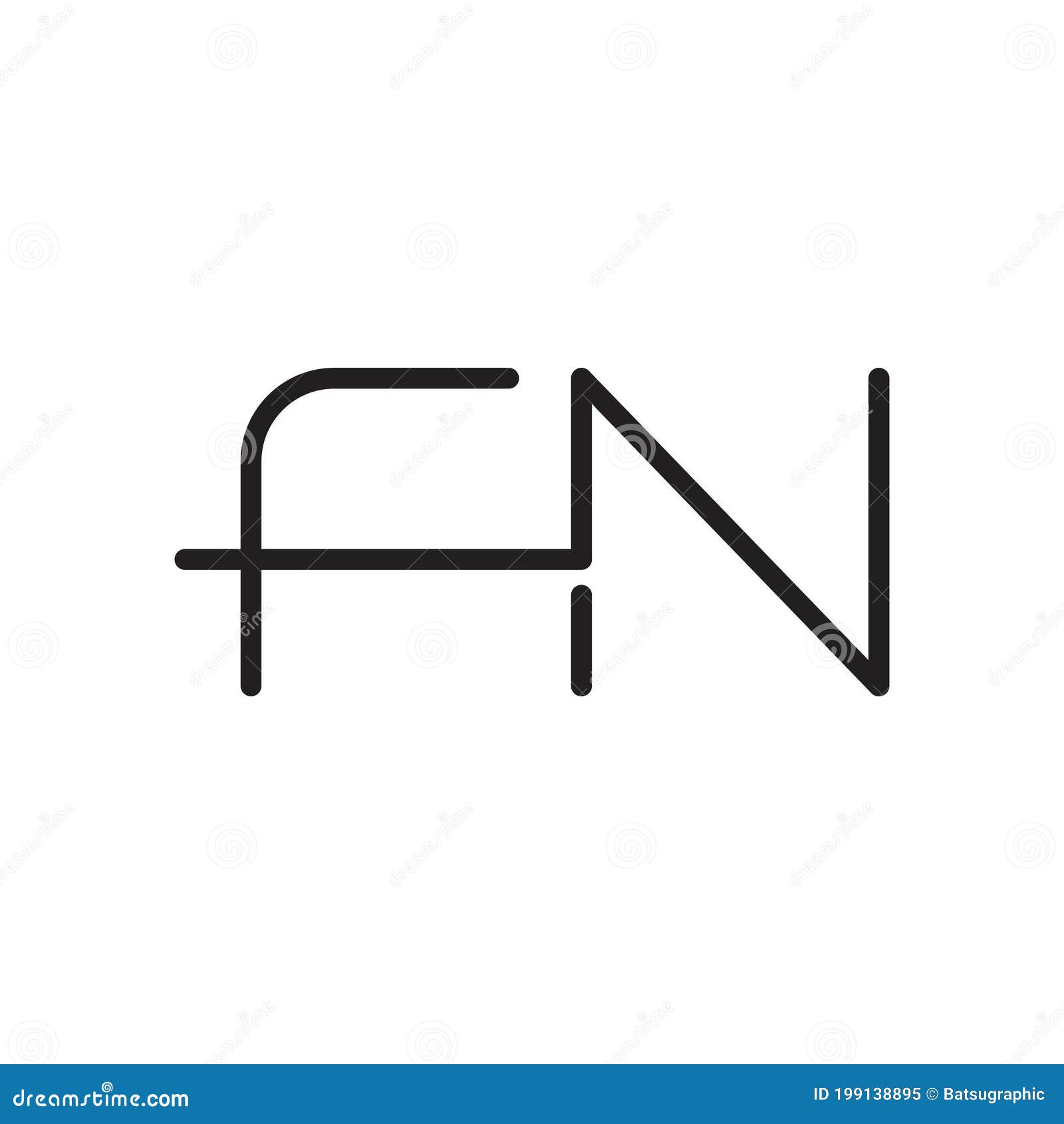 Fn Initial Letter Vector Logo Icon Stock Vector - Illustration of ...