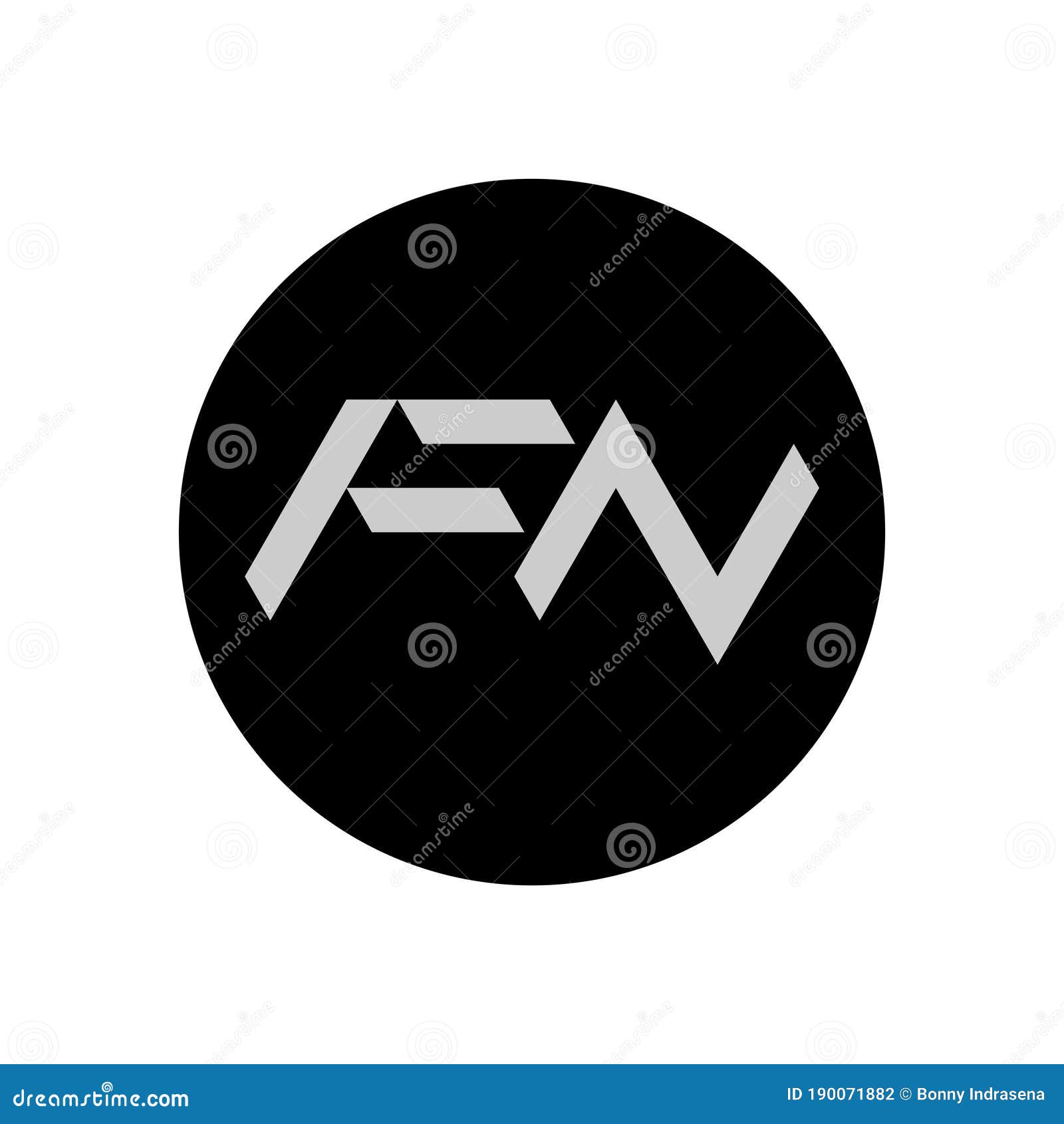 FN Letter Logo Design with Simple Style Stock Vector - Illustration of ...