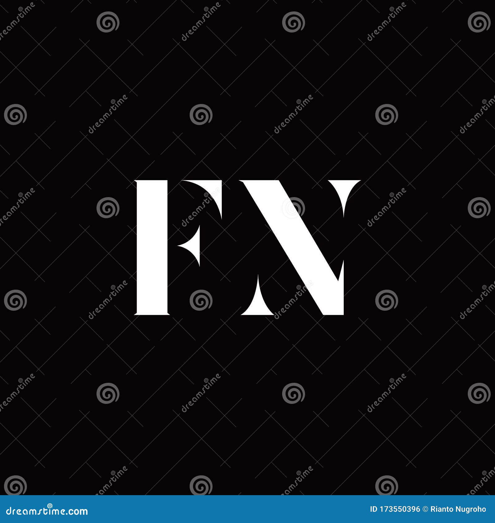 FN Logo Letter Initial Logo Designs Template Stock Vector ...