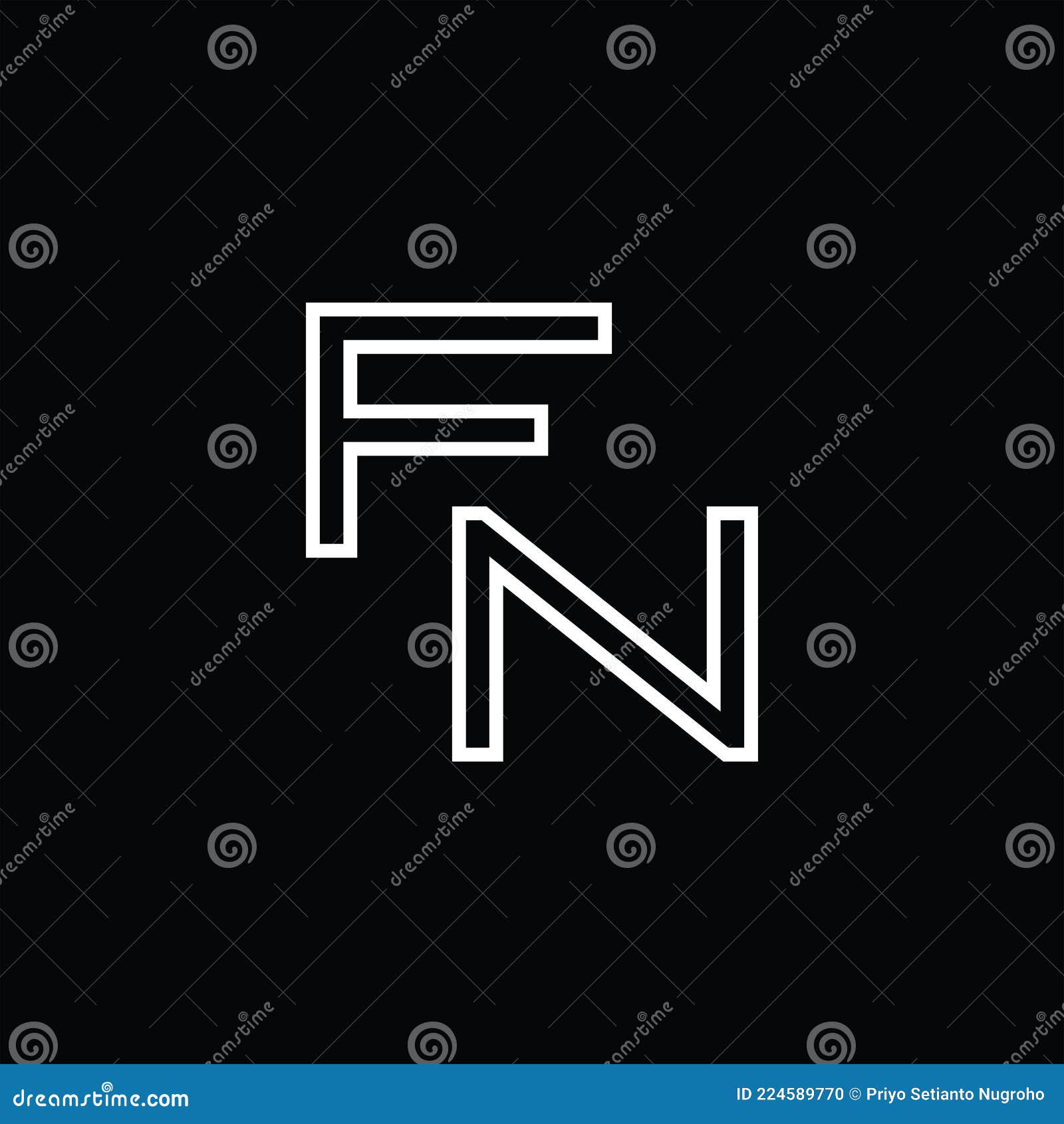 FN Logo Monogram with Line Style Design Template Stock Vector ...