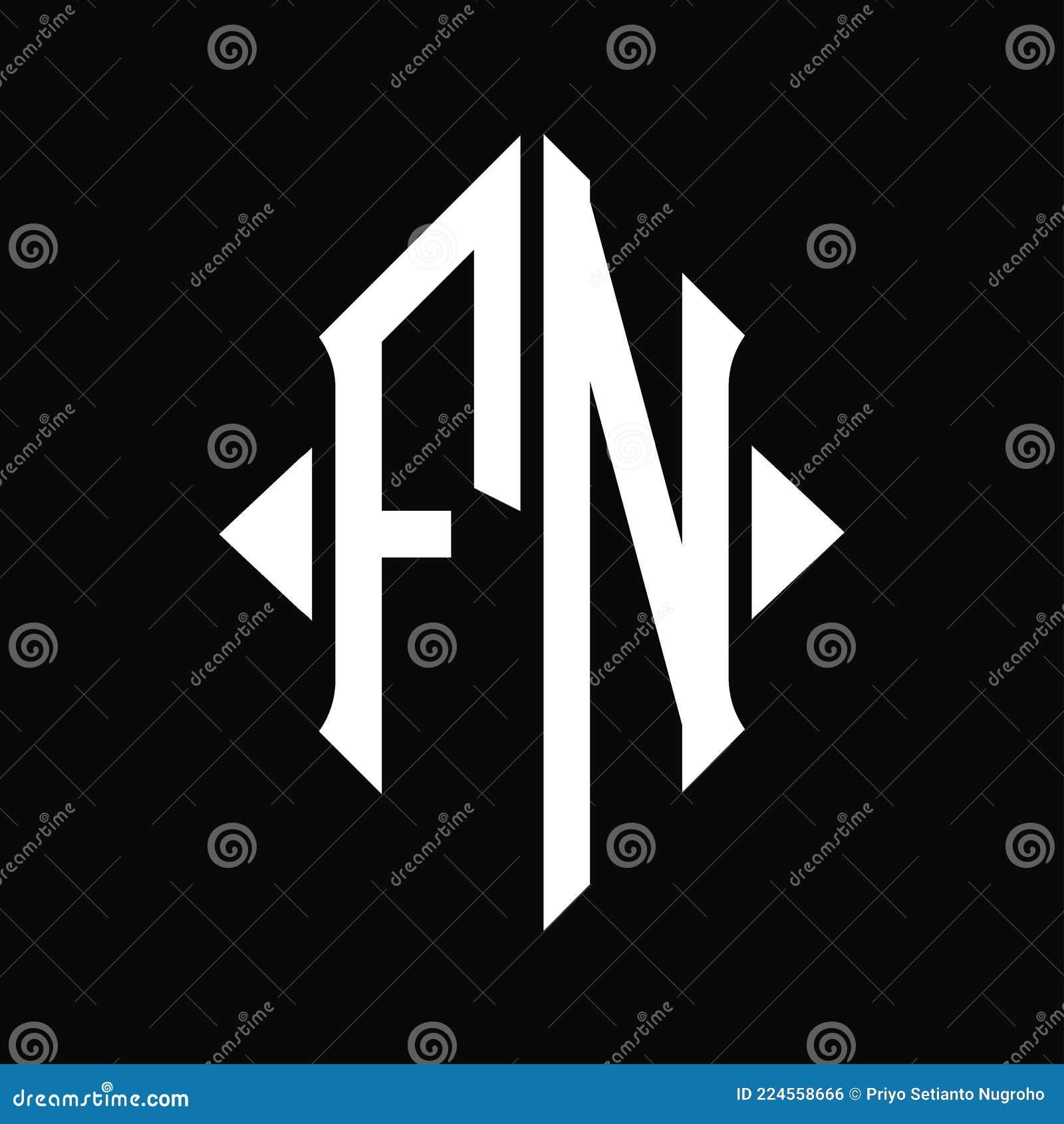 FN Logo Monogram with Shield Shape Isolated Design Template Stock ...