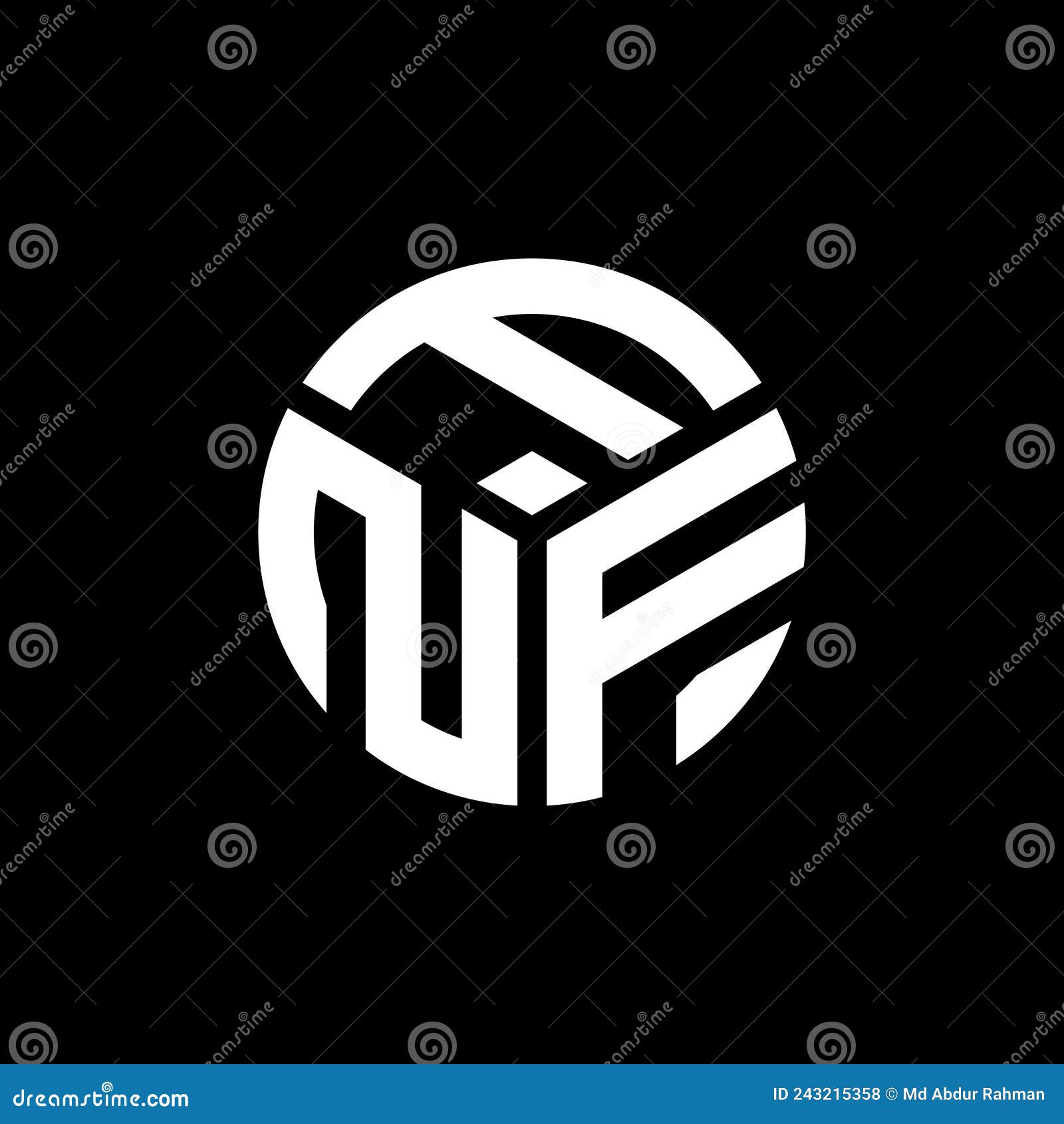 FNF Letter Logo Design On Black Background. FNF Creative Initials ...