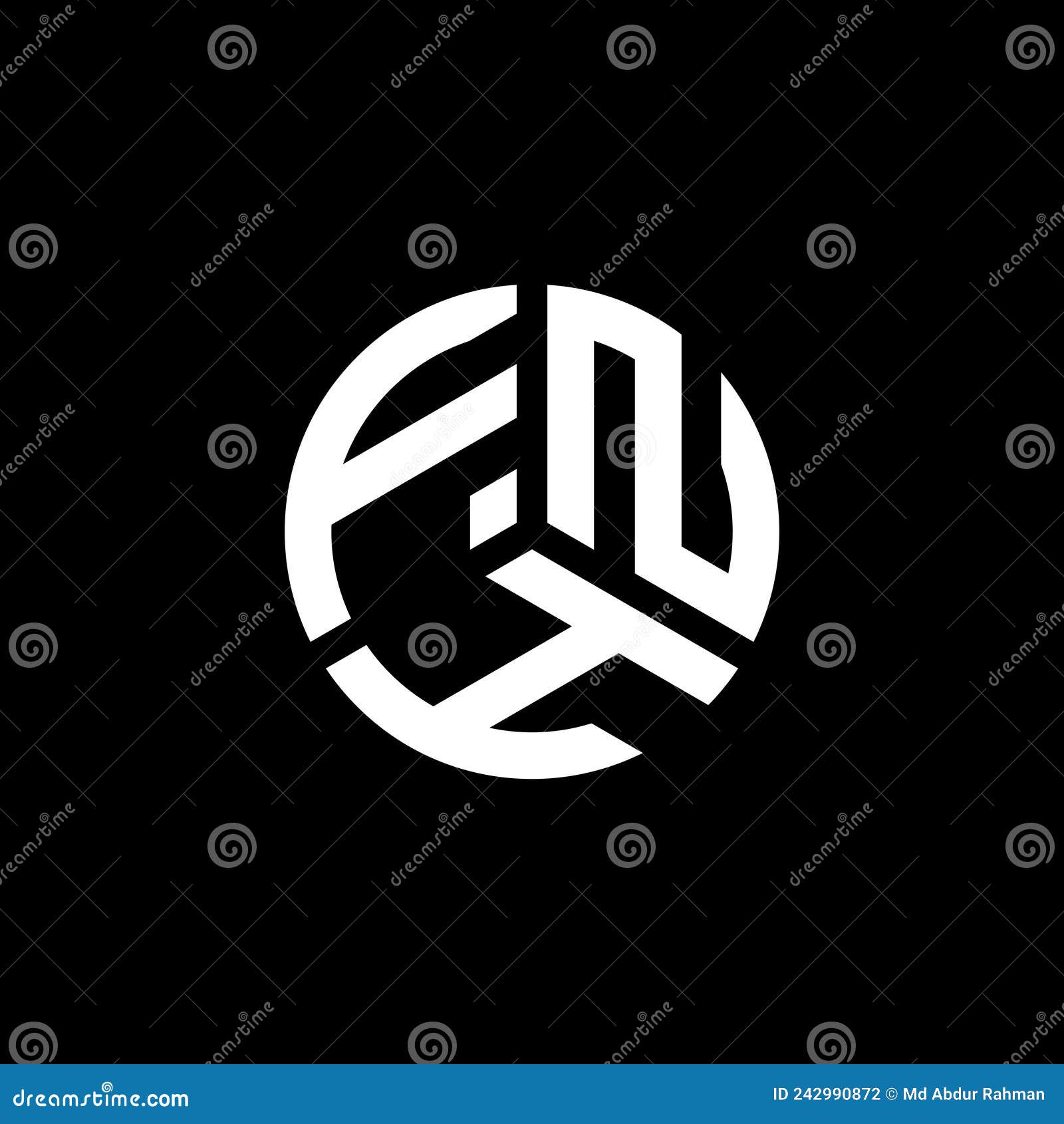 FNH Letter Logo Design On White Background. FNH Creative Initials ...