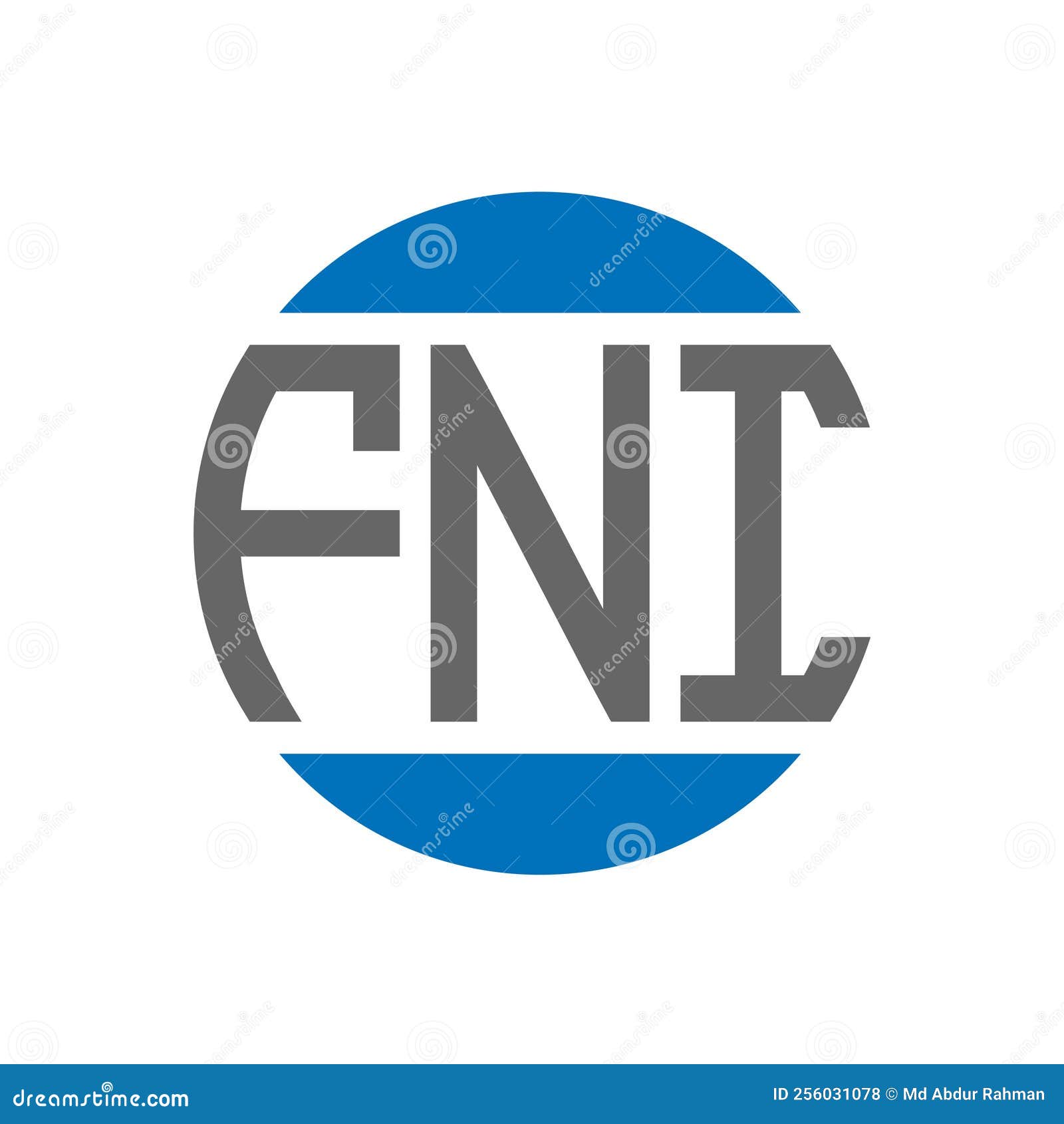 FNI Letter Logo Design on White Background. FNI Creative Initials ...