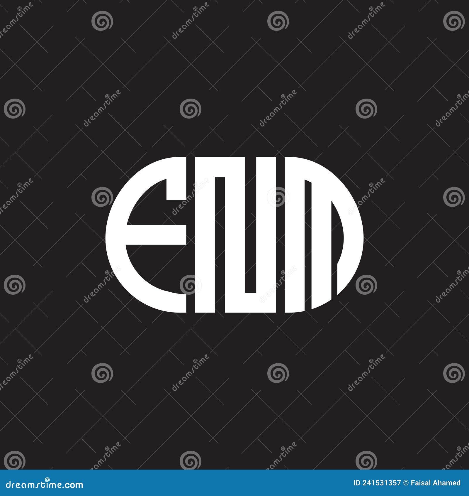 FNM Letter Logo Design on Black Background. FNM Creative Initials ...