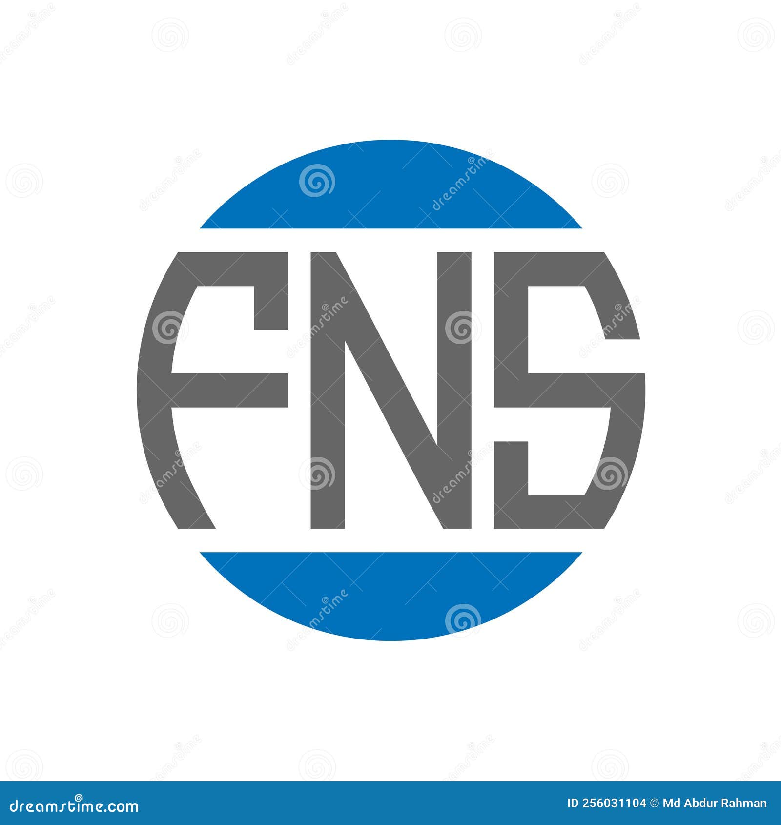 FNS Letter Logo Design on White Background. FNS Creative Initials ...