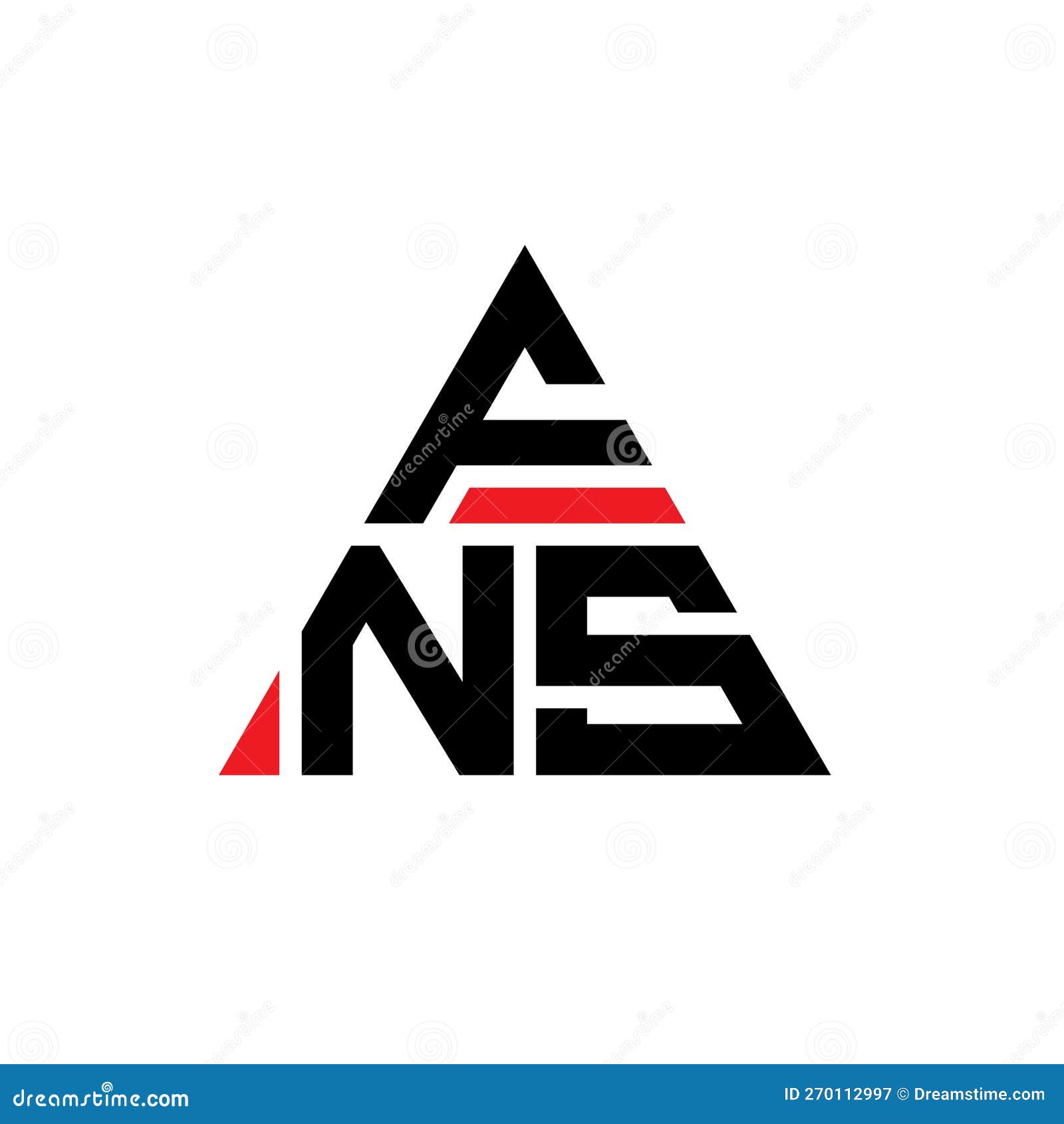 FNS Triangle Letter Logo Design with Triangle Shape. FNS Triangle Logo ...