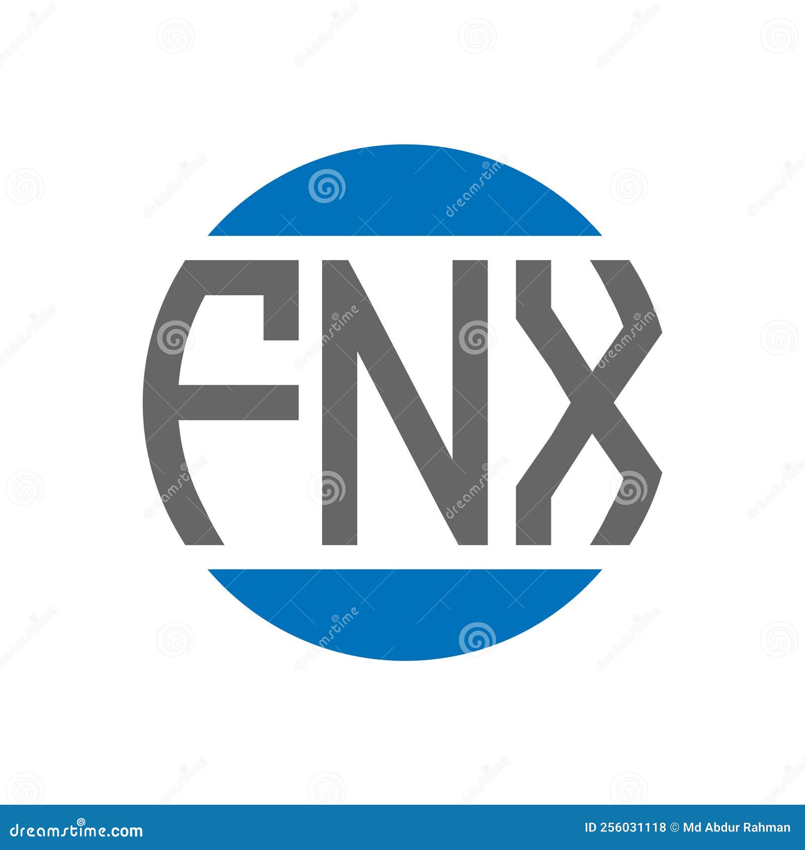 FNX Letter Logo Design on White Background. FNX Creative Initials ...