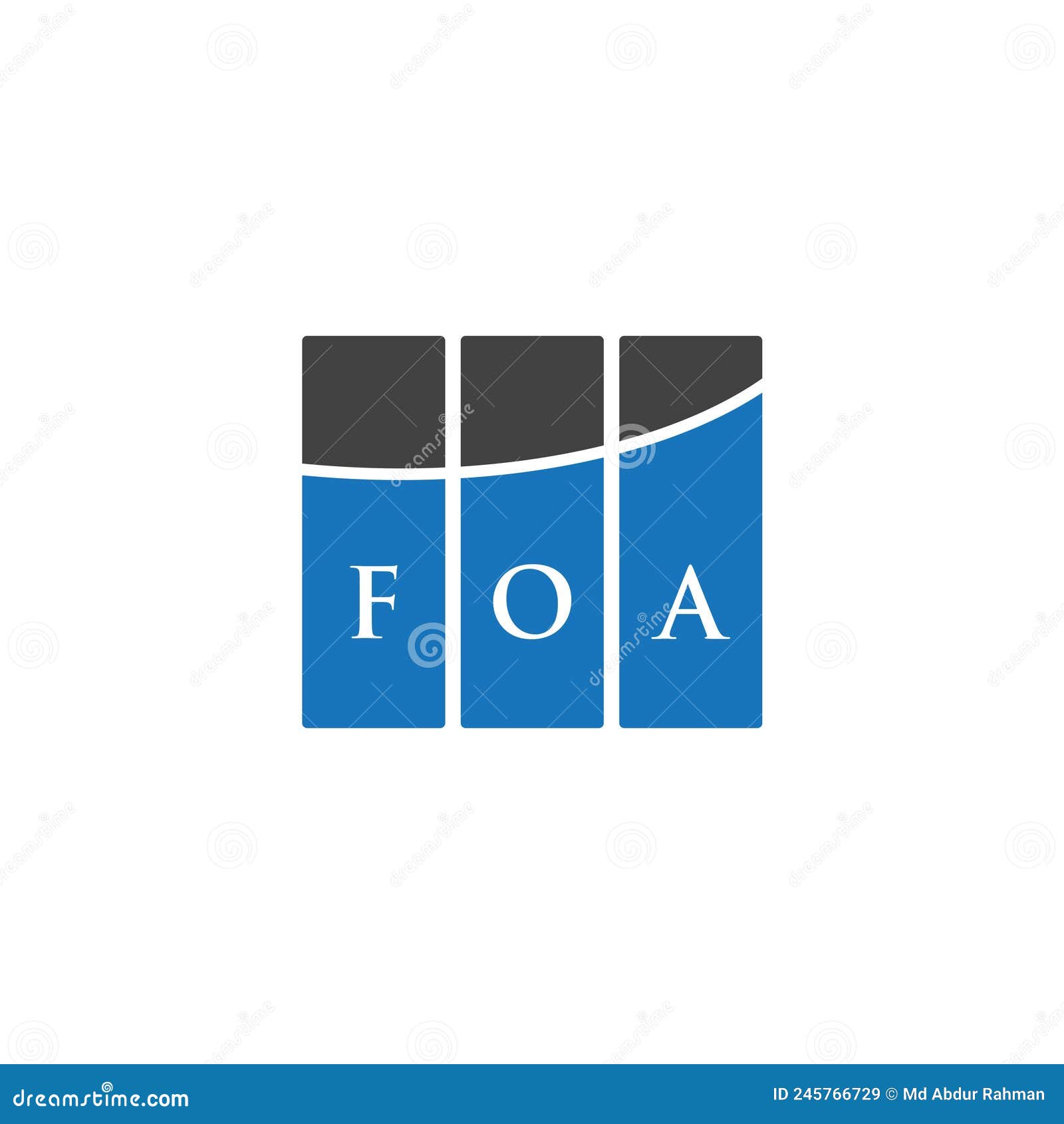 FOA Letter Logo Design On WHITE Background. FOA Creative Initials ...