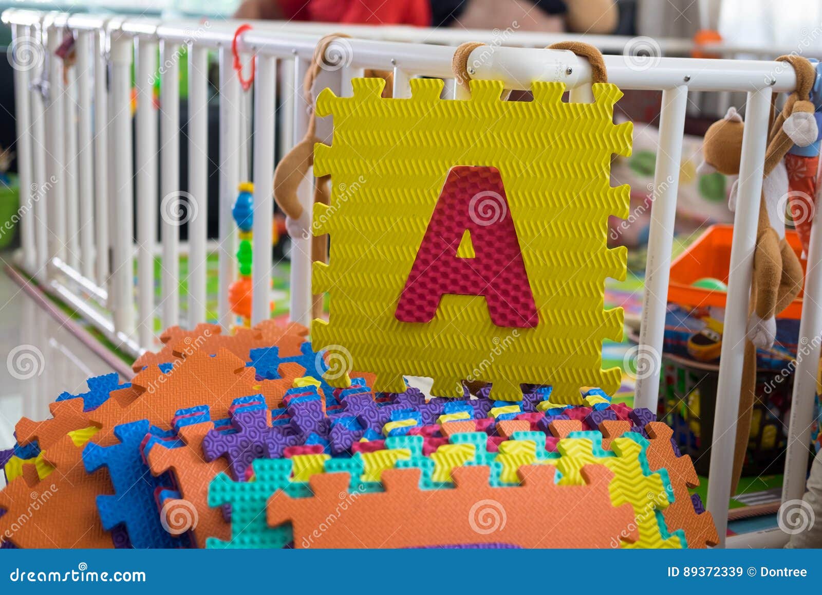 Foam Alphabet Puzzle Pieces, a Stock Image - Image of toys, home: 89372339