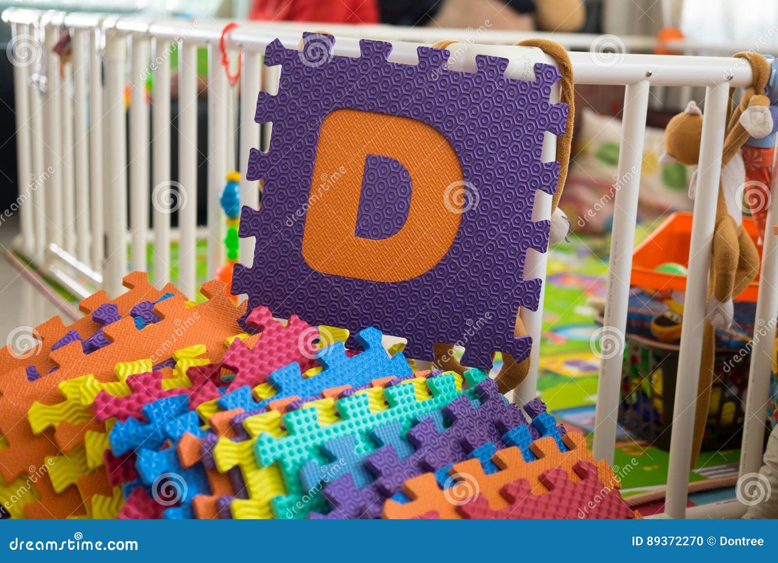 Foam Alphabet Puzzle Pieces, D Stock Photo - Image of characters ...