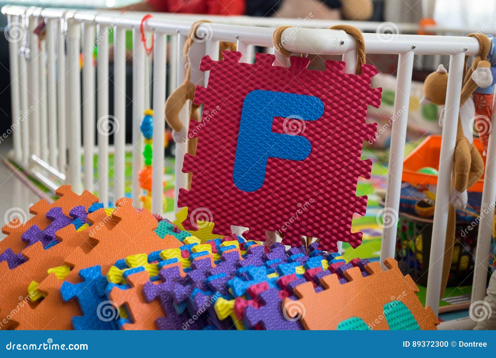 Foam Alphabet Puzzle Pieces, F Stock Photo - Image of colorful, foam ...