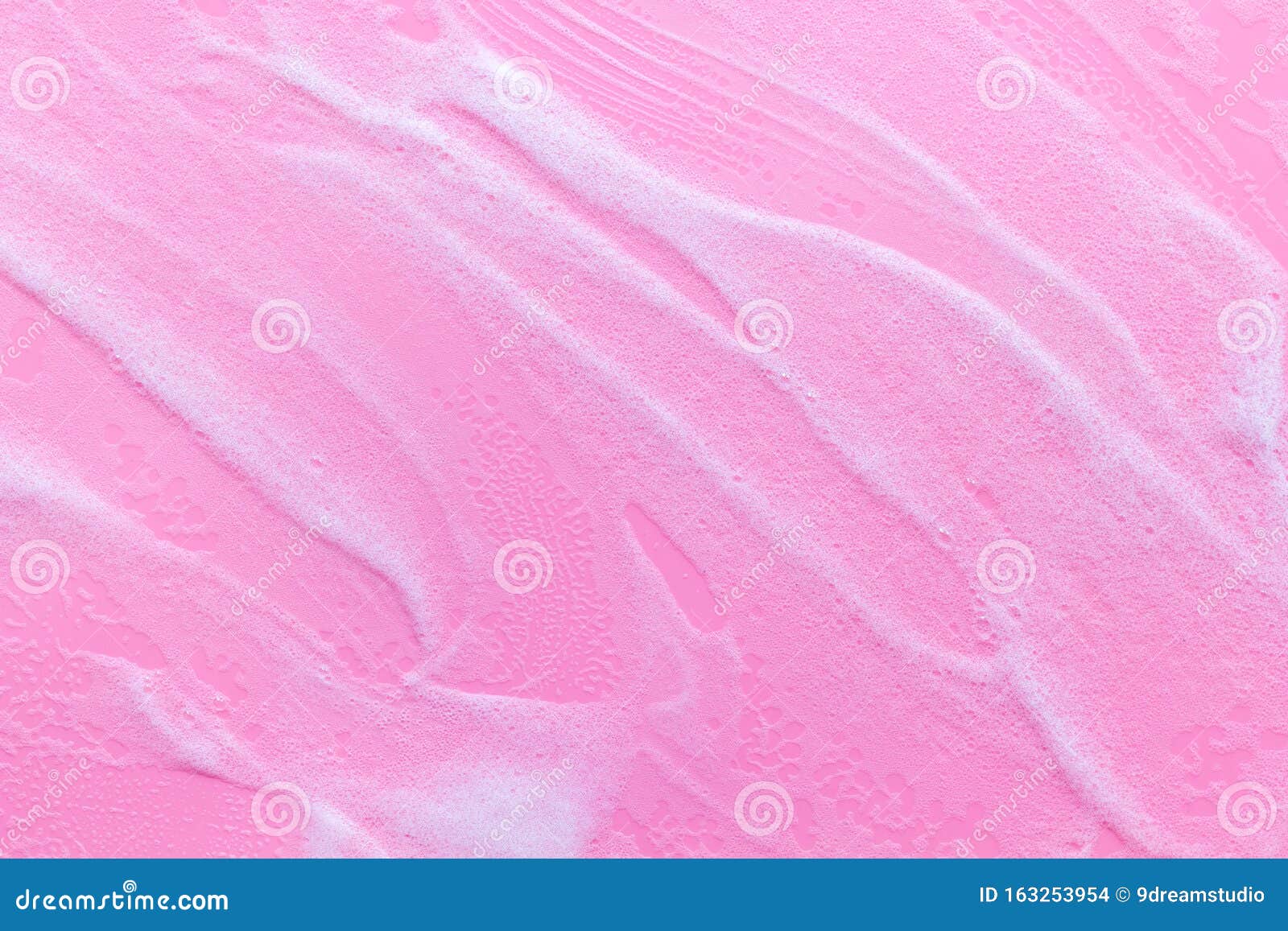 Foam Backgroud on Pink Table Top View Copy Space Stock Photo - Image of ...