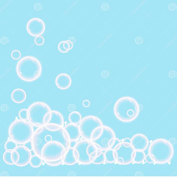 Foam on a Blue Background. Can Be Used As a Separate Design Element ...