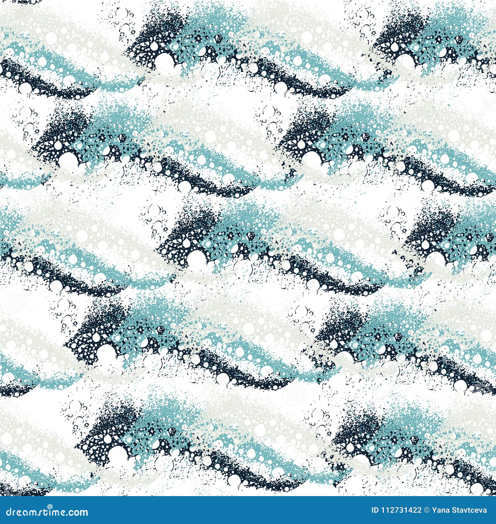 Foam blue print stock vector. Illustration of nature - 112731422