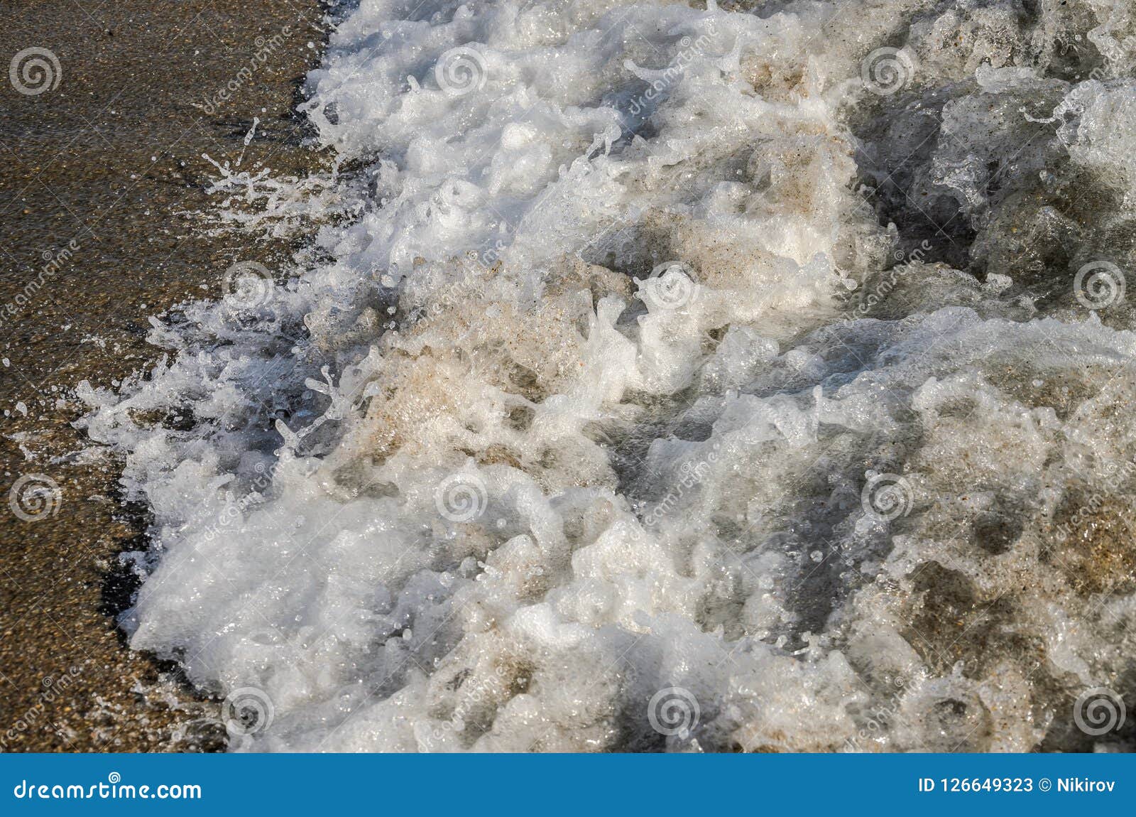 Foam from Bubbles of Sea Waves Stock Image - Image of fresh, pool ...