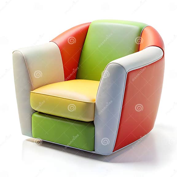 A Comfortable Foam Chair Sits Against a White Background, Stock Image ...
