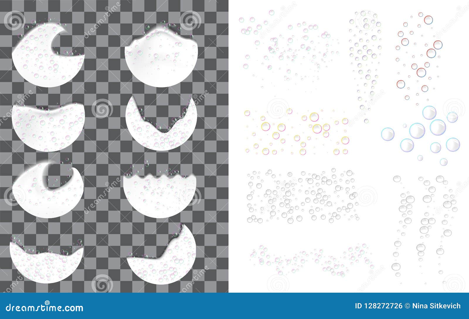 Foam Effect Isolated On Transparent Background. Soap, Gel Or Shampoo ...