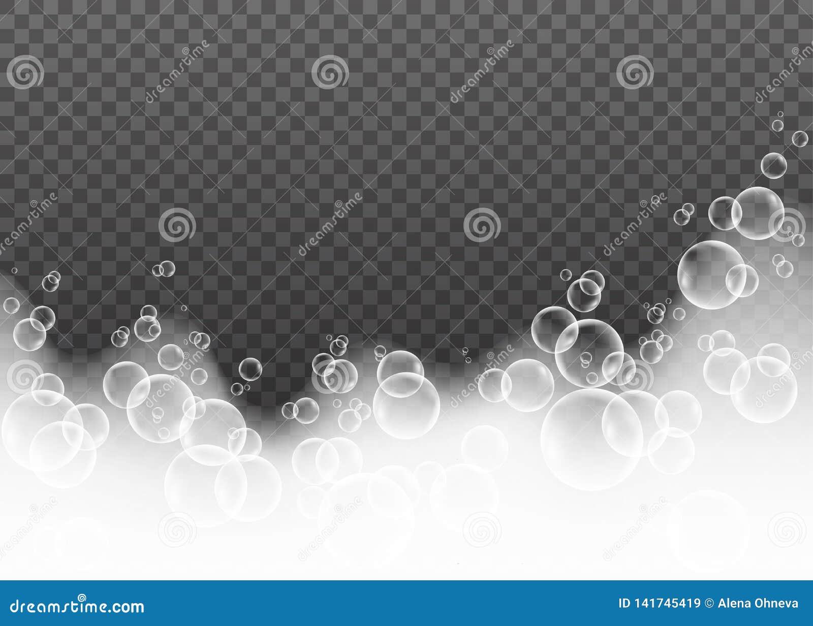 Foam Effect Isolated On Transparent Background. Soap, Gel Or Shampoo ...