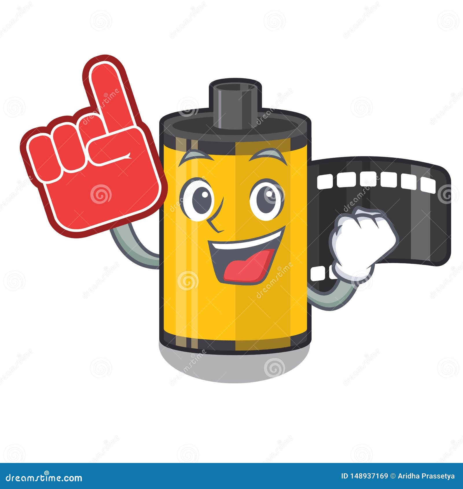 Foam Finger Camera Roll in the Cartoon Drawer Stock Vector ...