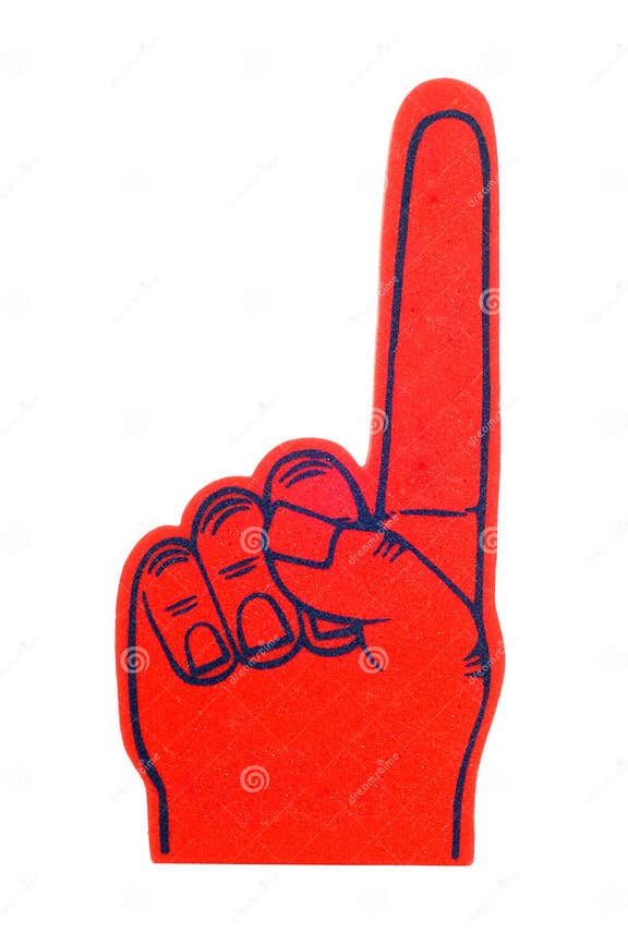Foam Finger in Red stock image. Image of souviner, hand - 3259337