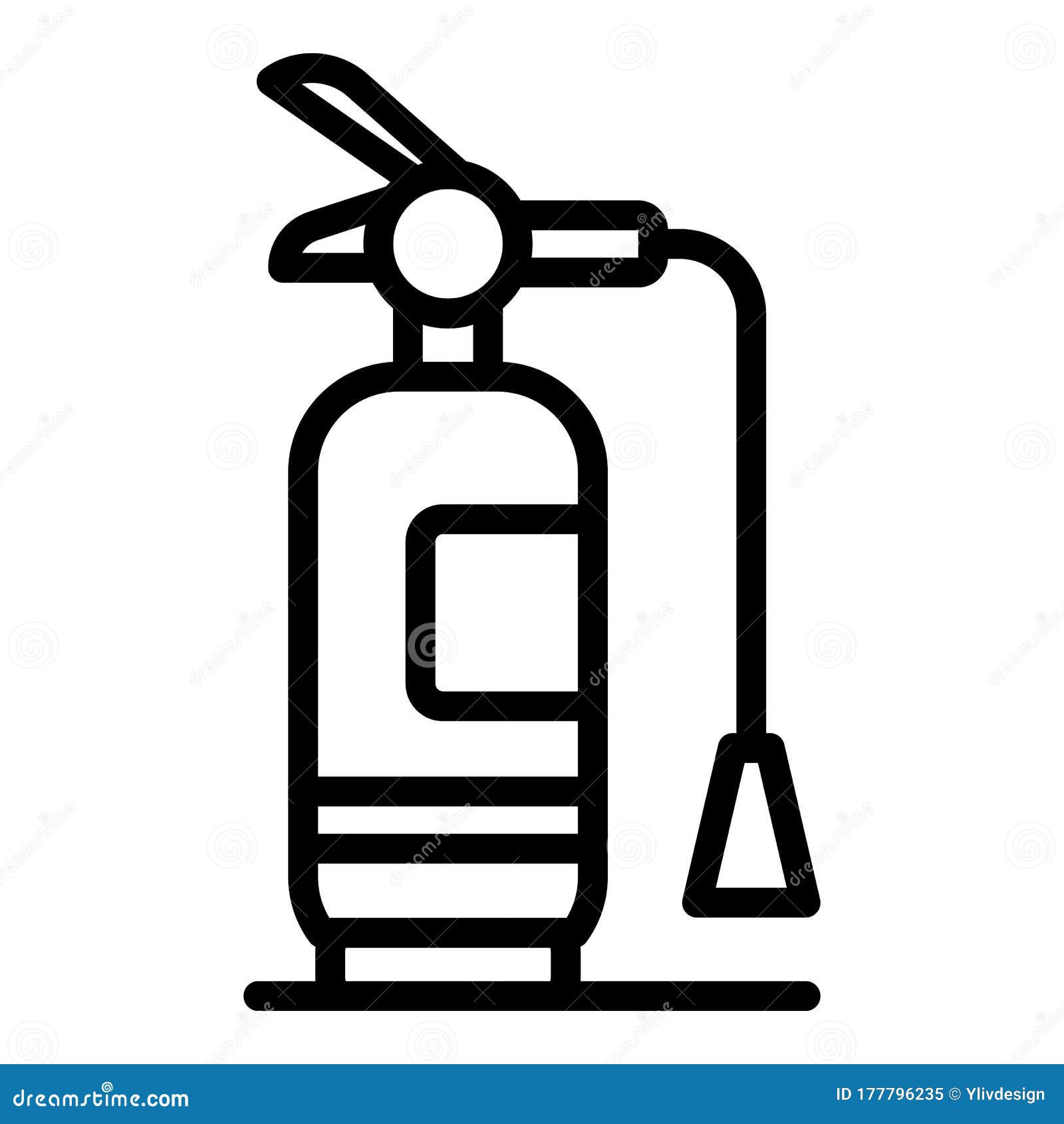 Foam Fire Extinguisher Icon, Outline Style Cartoon Vector ...