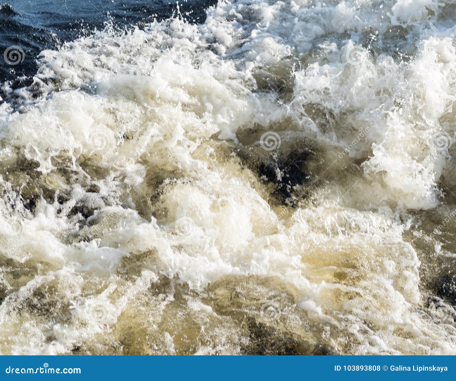 The Appearance of the Breaker from the Collision of Waves Stock Photo ...