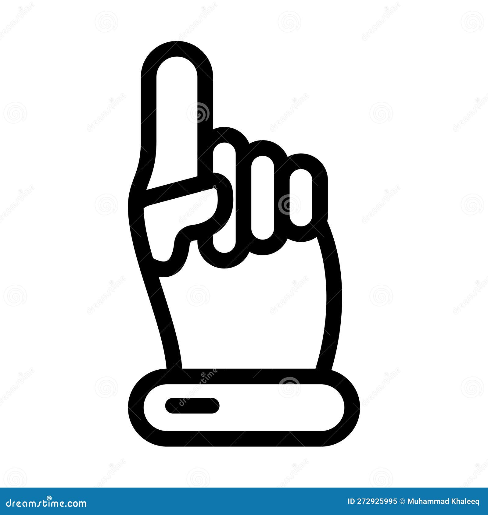 Foam Hand Vector Thick Line Icon for Personal and Commercial Use Stock ...