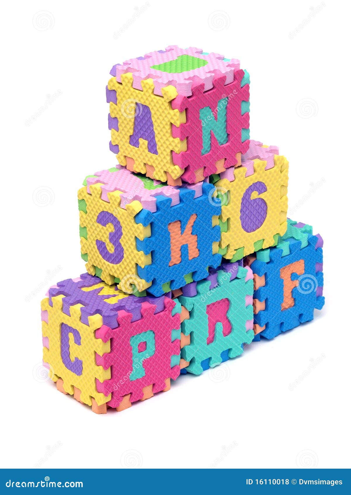 Foam Letter Cubes stock photo. Image of letters, cube - 16110018