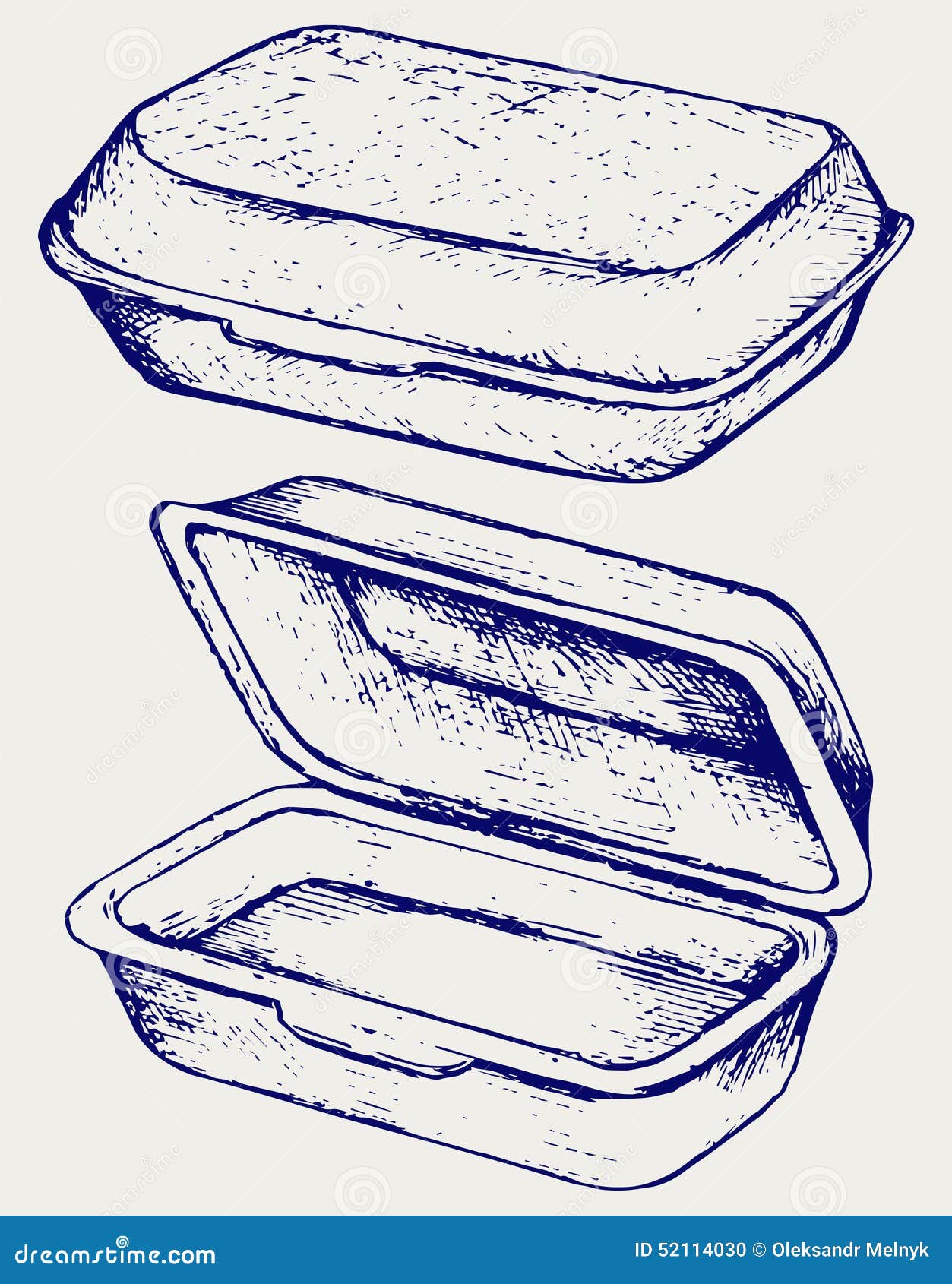 Foam meal box stock vector. Illustration of artistic - 52114030