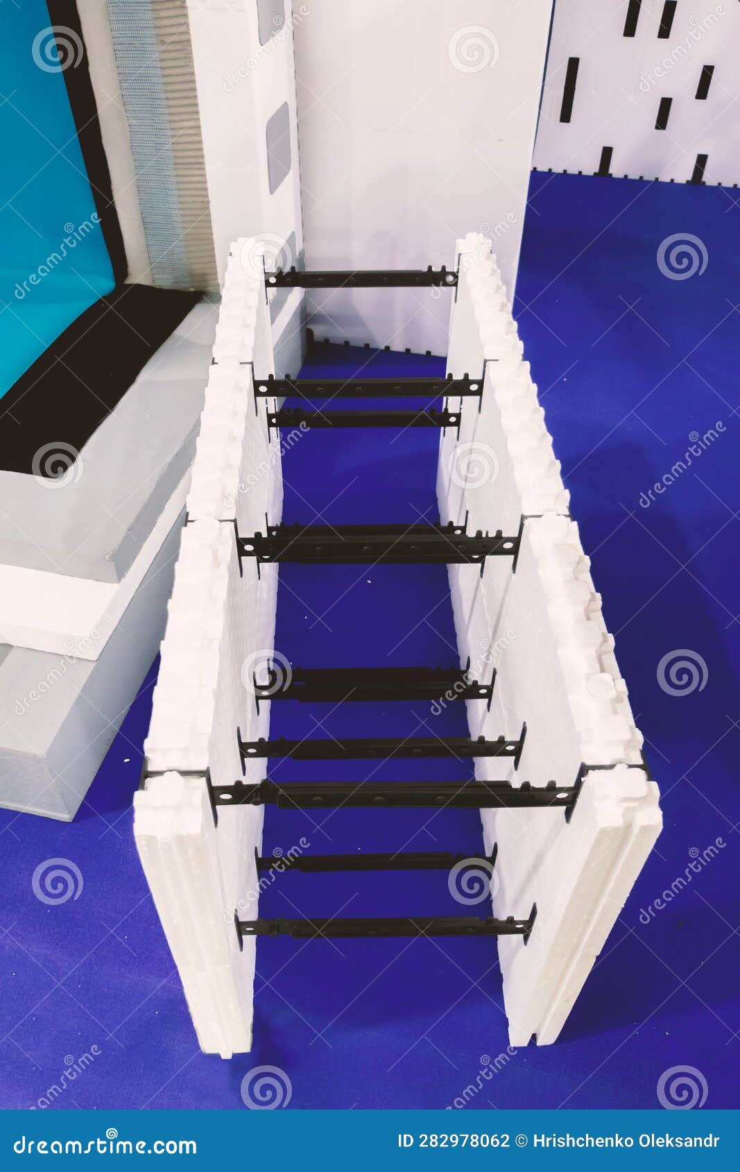 Foam Modular Molds for Pouring the Foundation Stock Photo - Image of ...