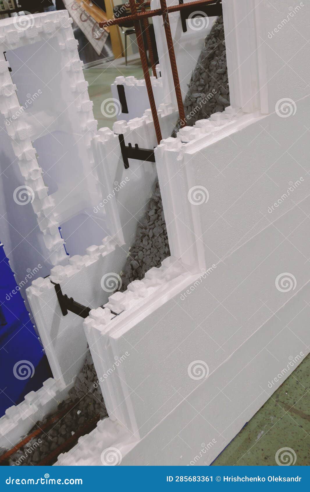 Foam Modular Molds for Pouring the Foundation Stock Image - Image of ...