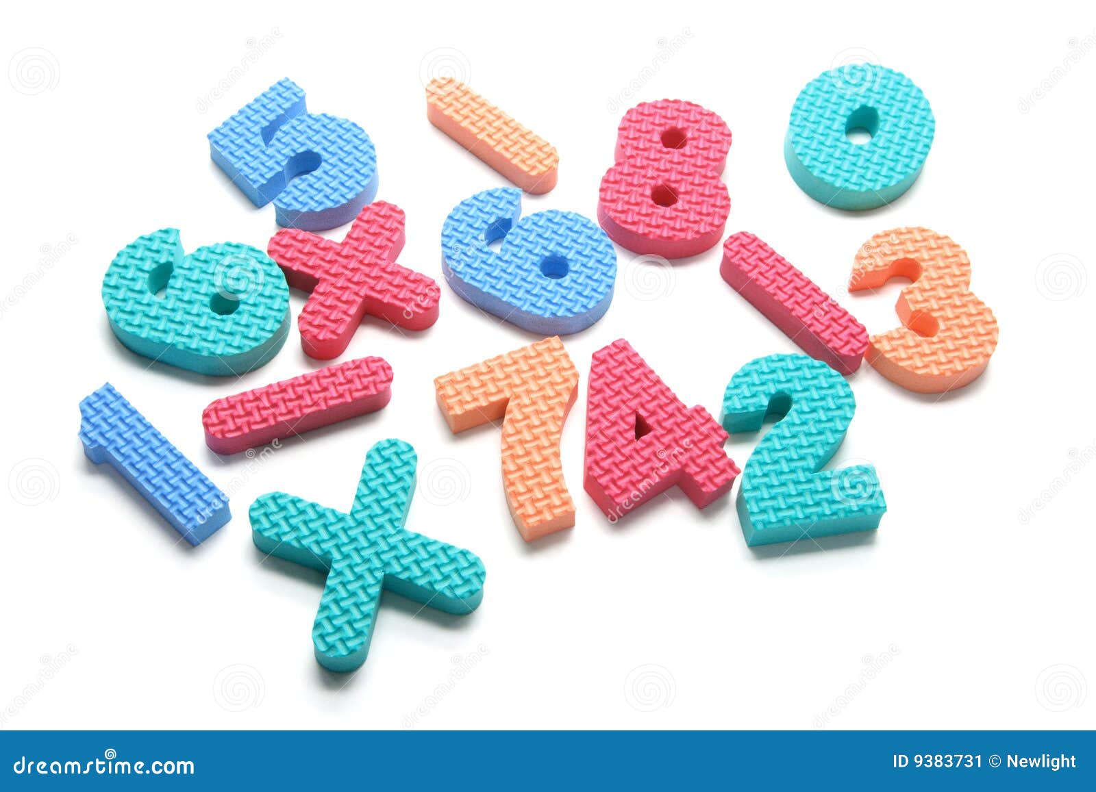 Foam Numbers stock image. Image of pieces, education, still - 9383731