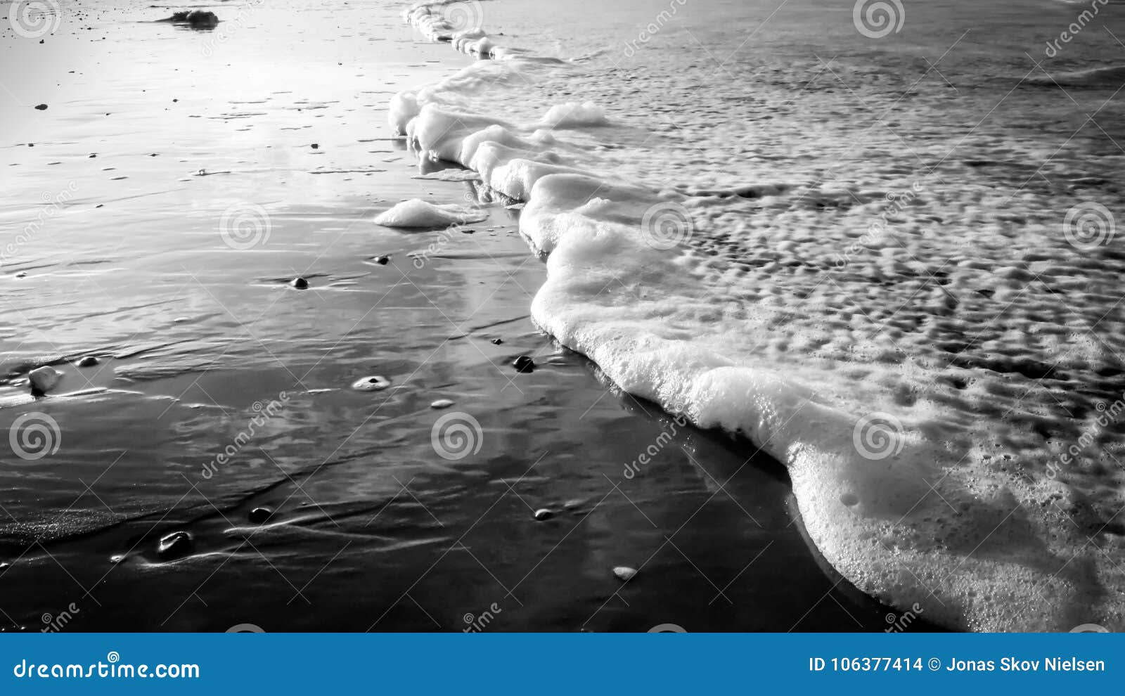 Foam from the Sea. West Coast in Denmark Stock Photo - Image of natural ...