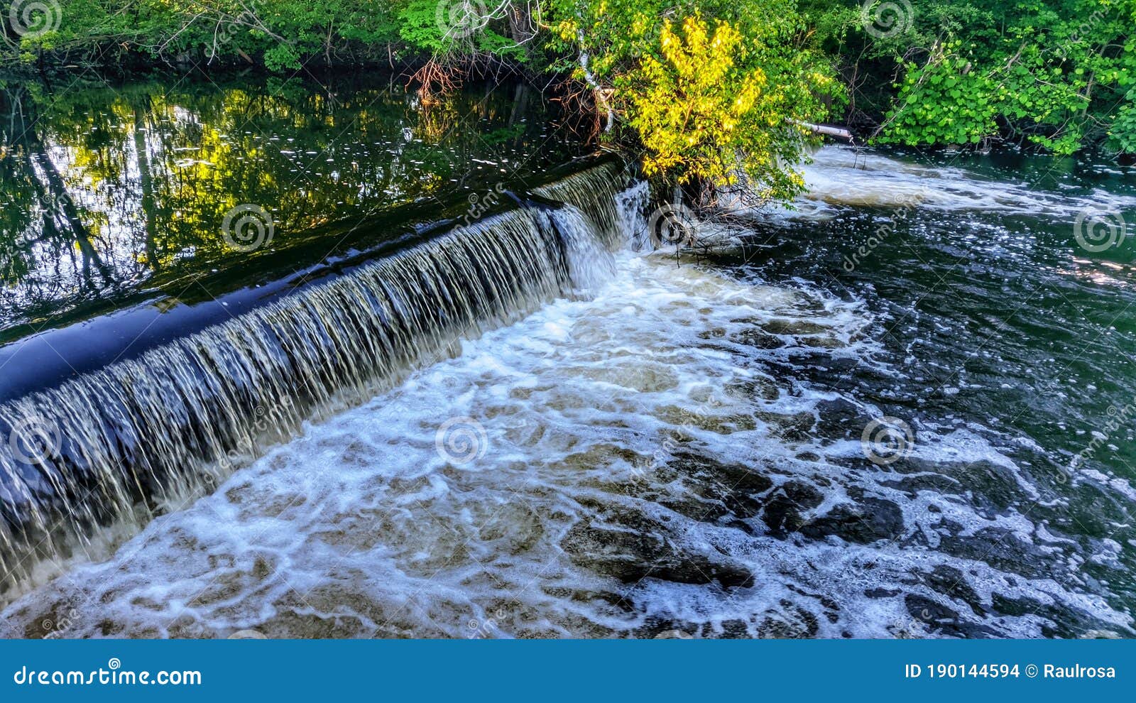 Foam at waterfall stock photo. Image of water, river - 190144594