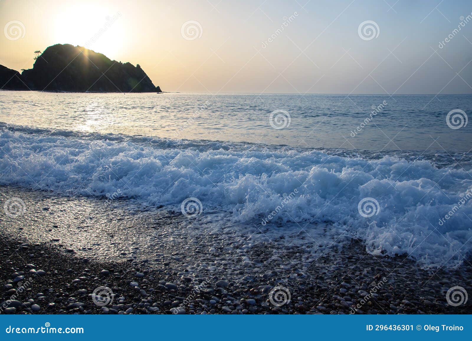 Foam Wave on the Beach at Dawn Stock Image - Image of landscape, splash ...
