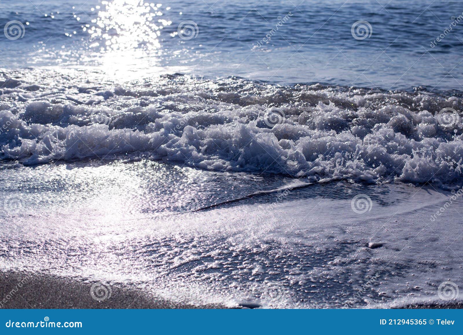 Foam At Sea, A Wave From A Boat In The Bay Of Kotor, Against The ...
