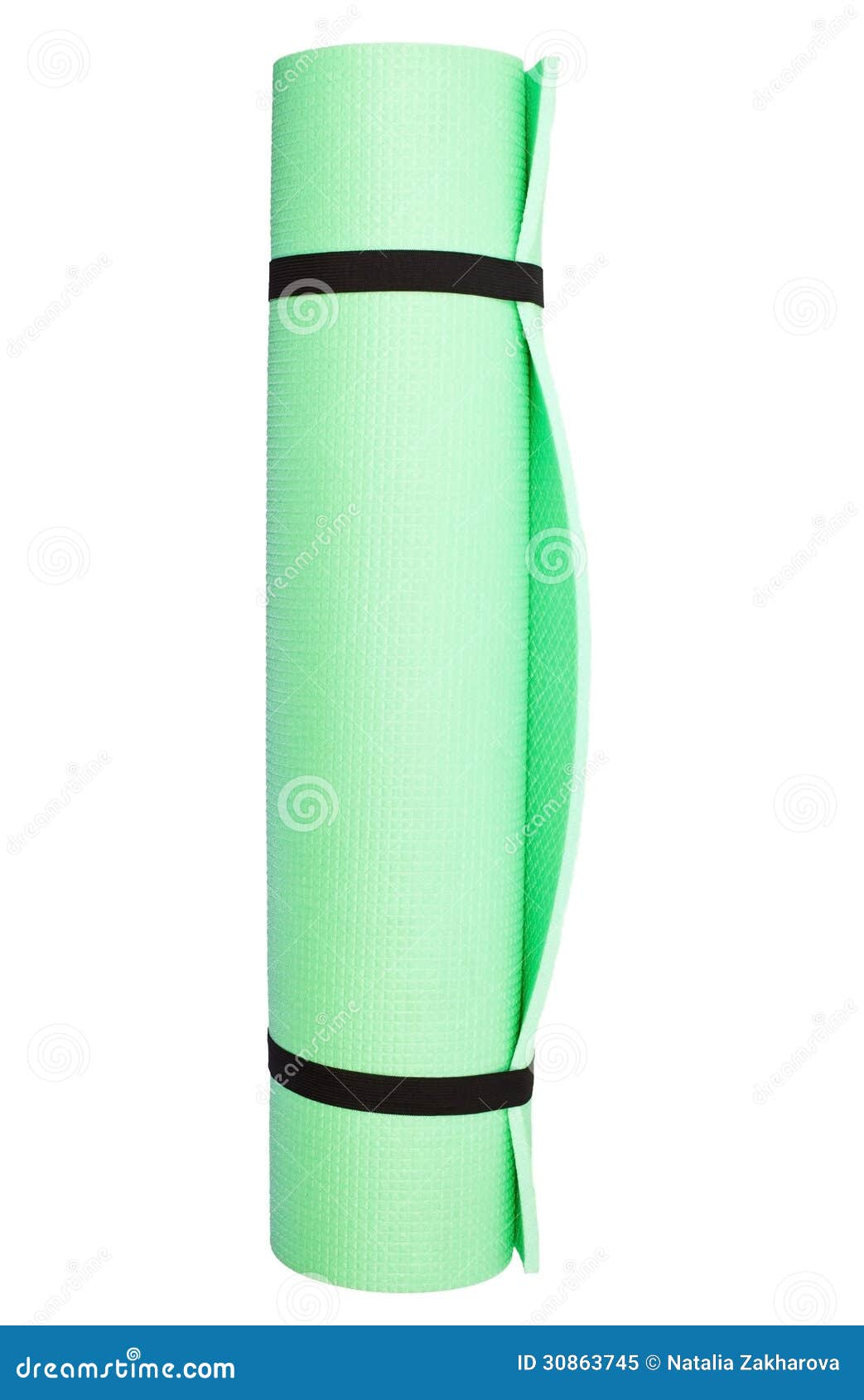 Foam Yoga Mat Roll Isolated on White Stock Image - Image of roll ...