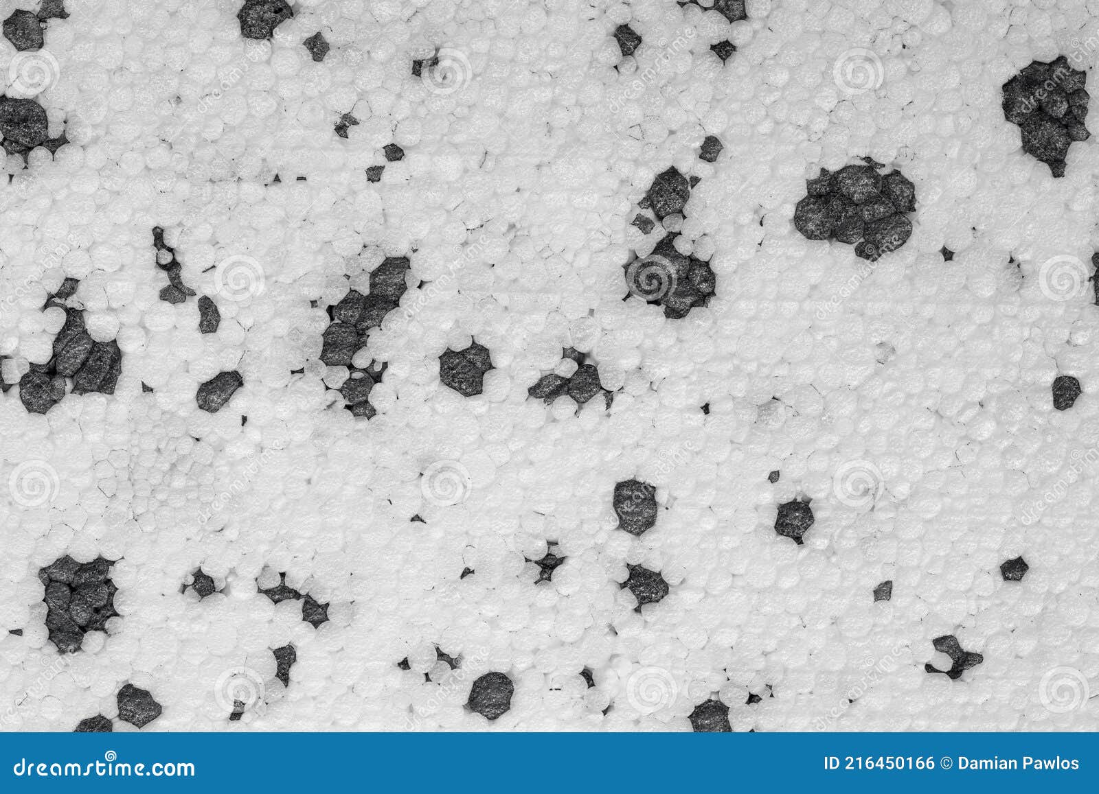 Foamed Polystyrene Panel Board with Black Graphite Dots. Expanded ...
