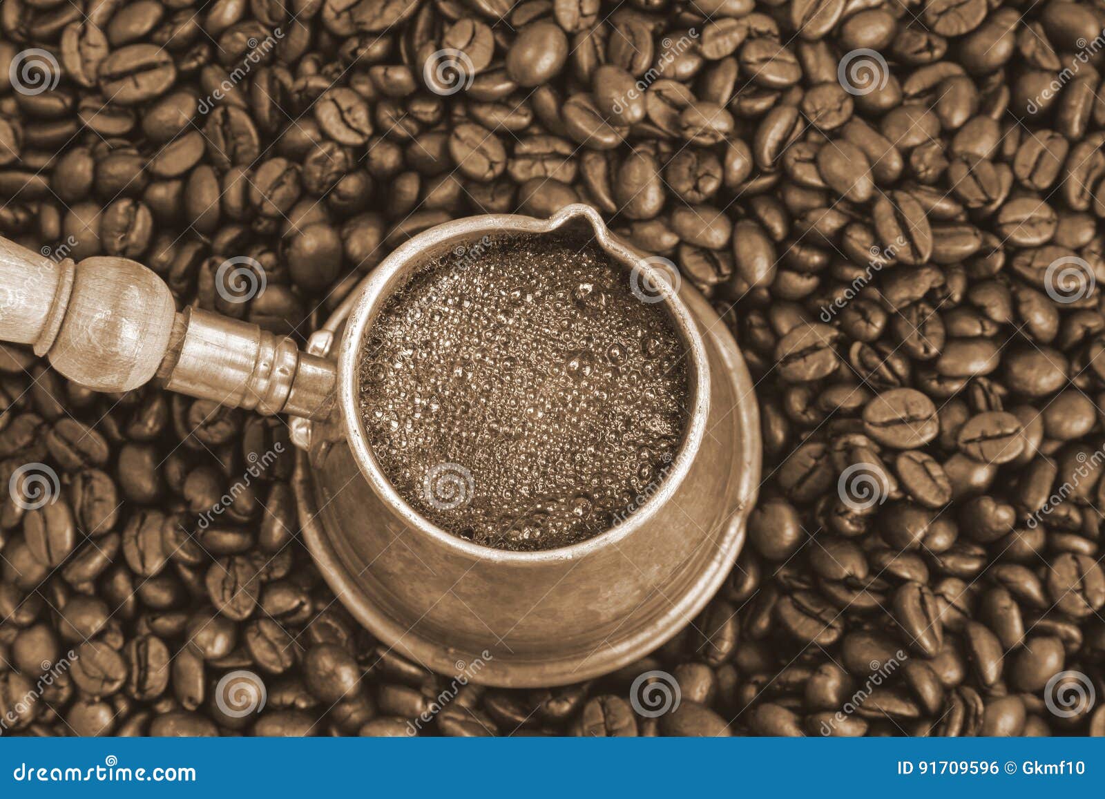 Foaming coffee stock photo. Image of seed, beverage, copper - 91709596