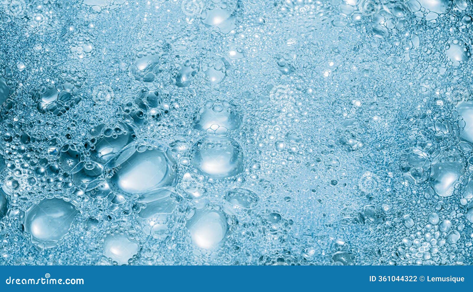 Foaming Liquid On Blue Backdrop. Cosmetics Foam Background. Cosmetic ...