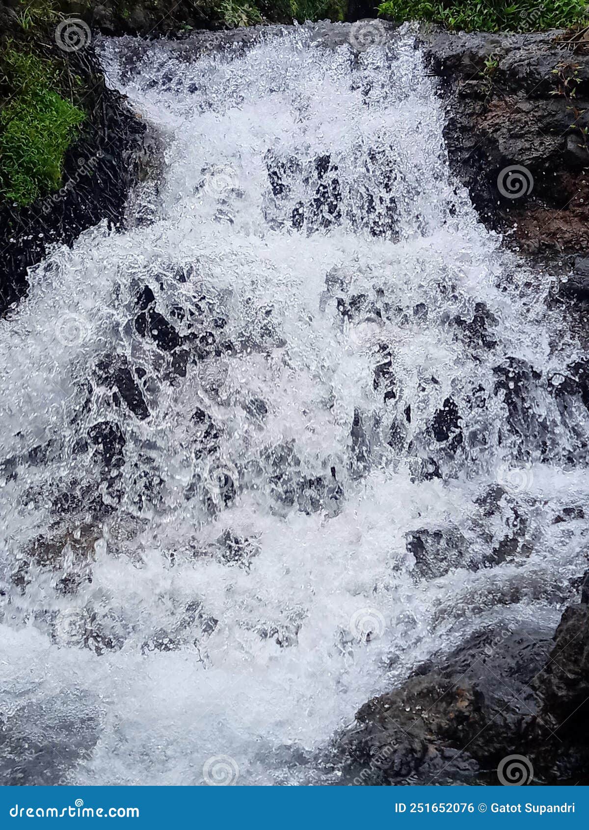 Foaming River Water Flow Down Splash Drop Of Water Royalty-Free Stock ...